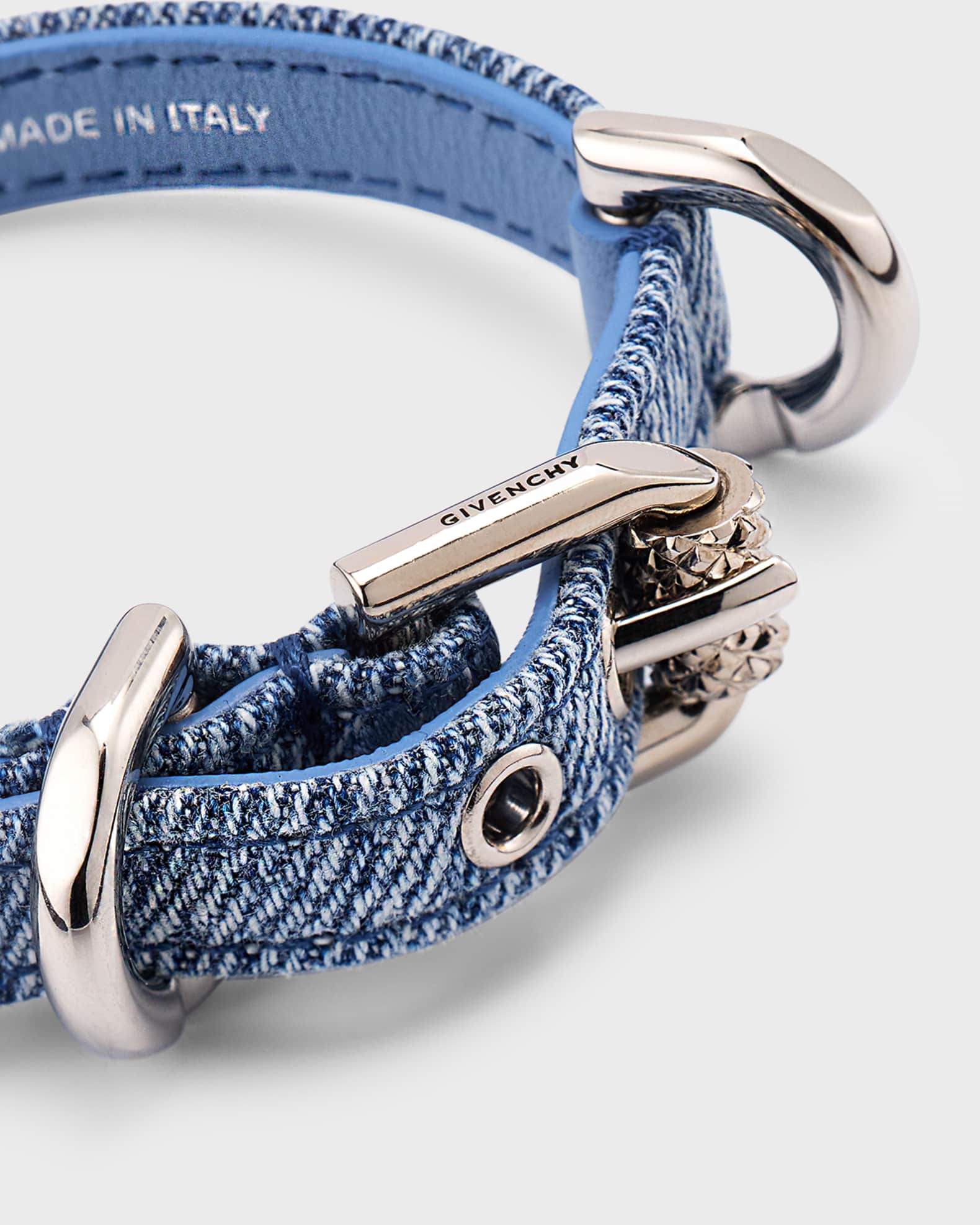 Givenchy Voyou Denim Silver Bracelet | Neiman Marcus