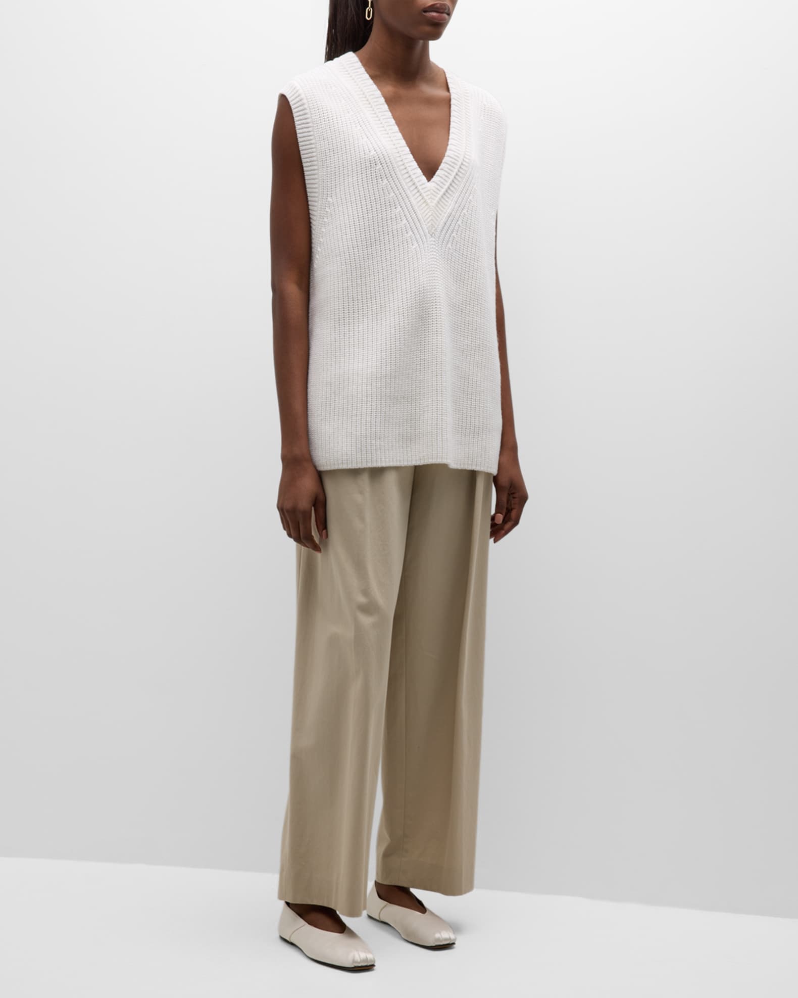 TWP Kendall Merino Wool Sweater Vest | Neiman Marcus