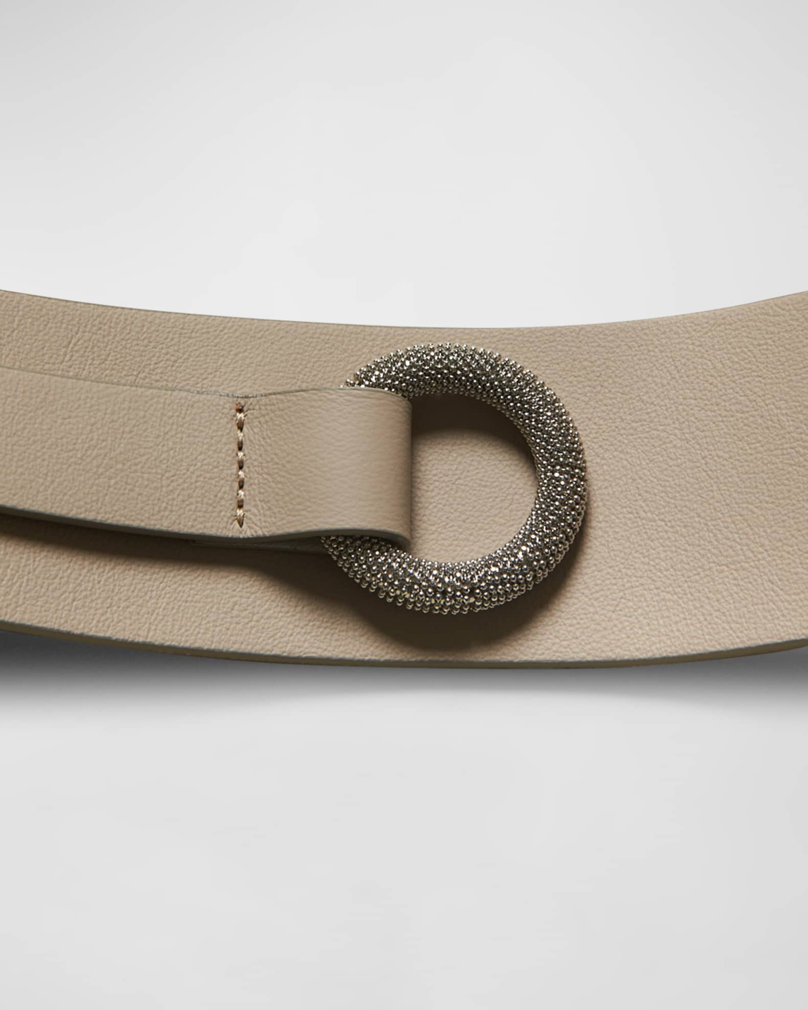 Peserico Bead-Embellished Leather Belt | Neiman Marcus