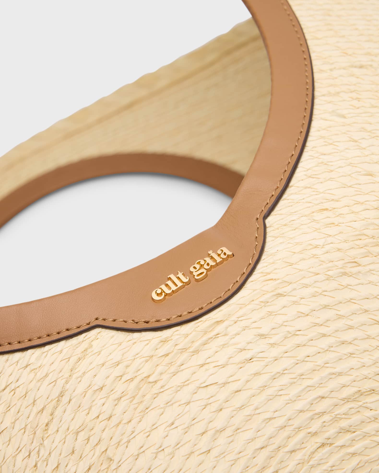 Cult Gaia Amun XL Round Raffia Shoulder Bag | Neiman Marcus