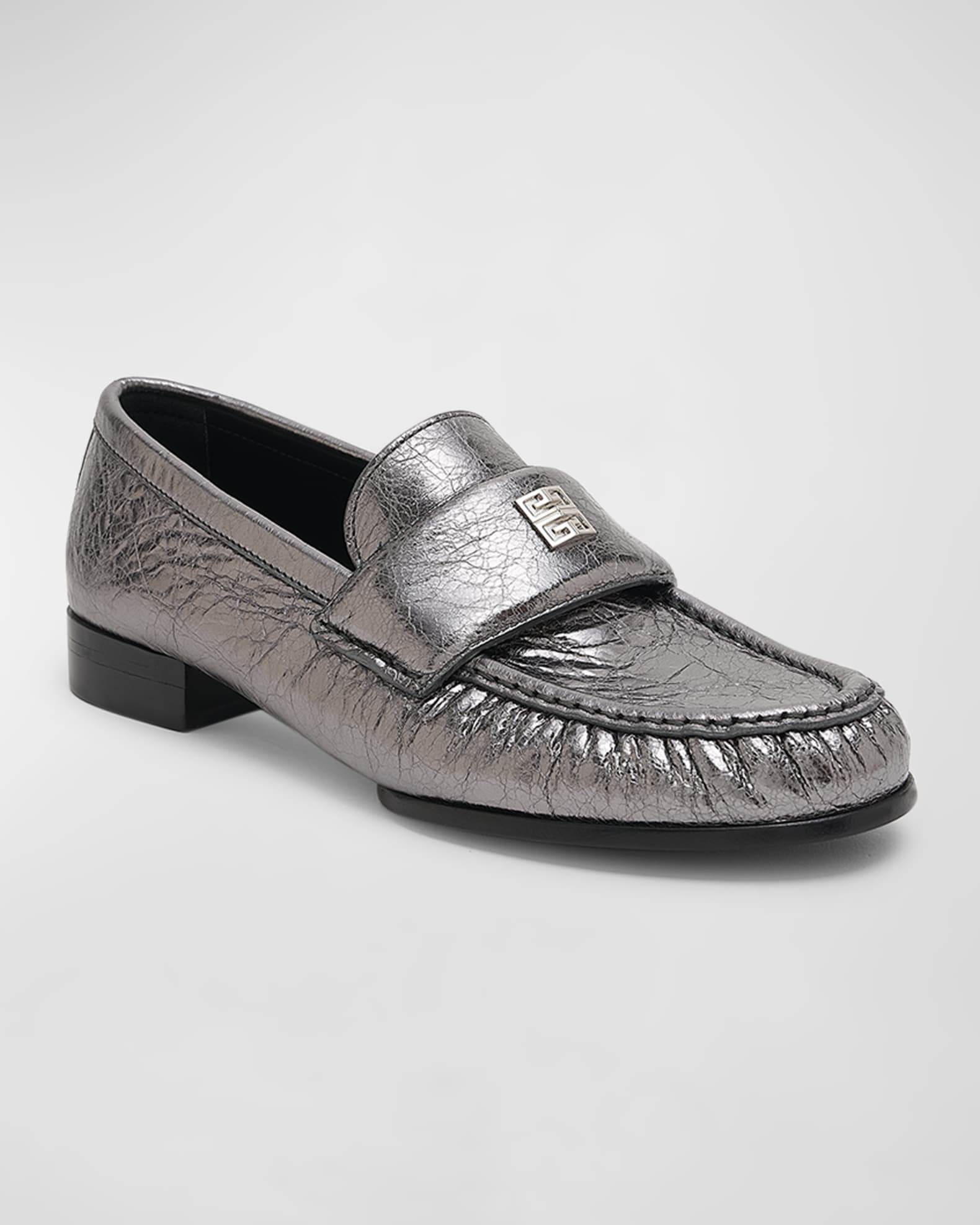 Givenchy 4G Metallic Medallion Loafers | Neiman Marcus