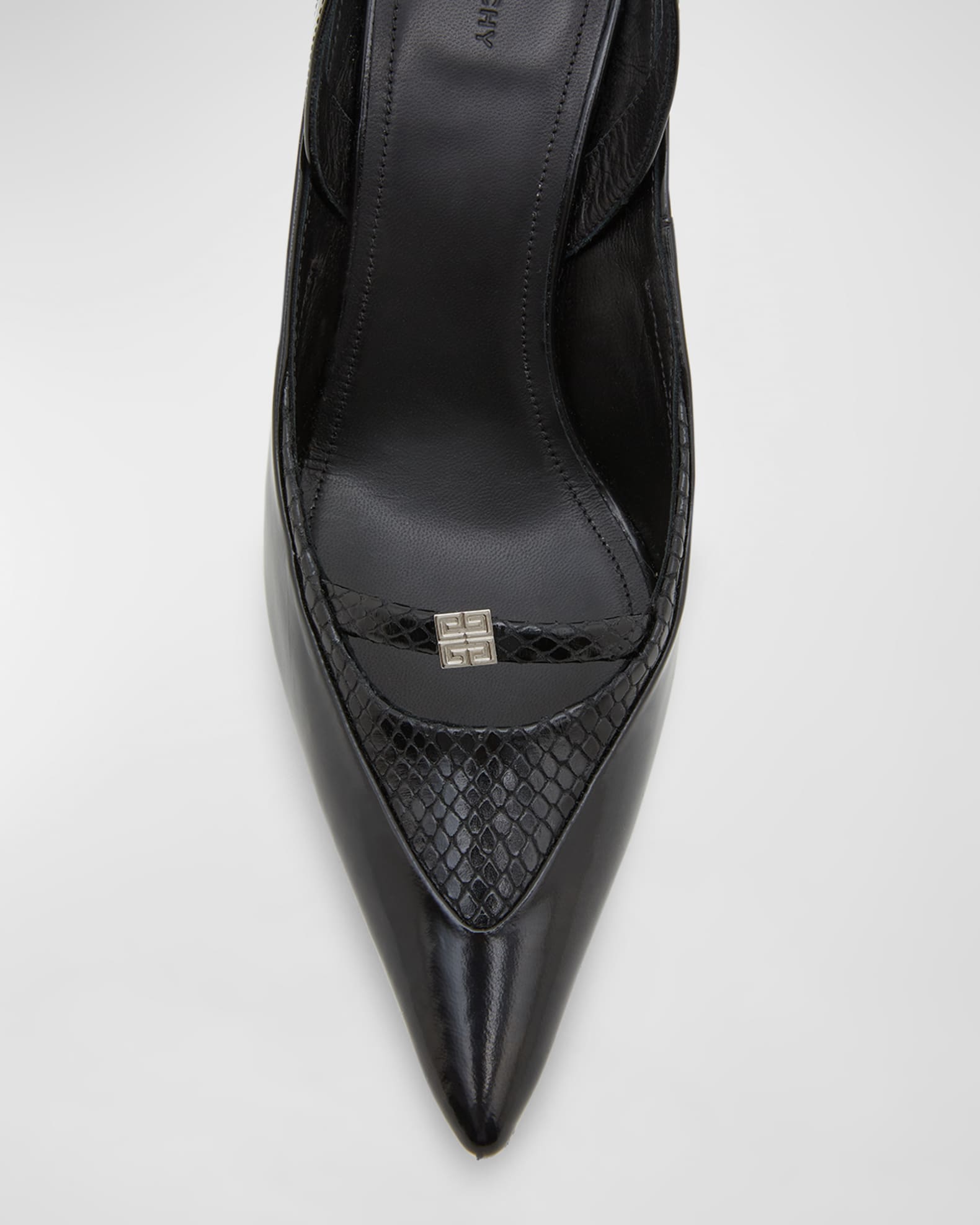 Givenchy Raven Leather Wedge Slingback Pumps | Neiman Marcus