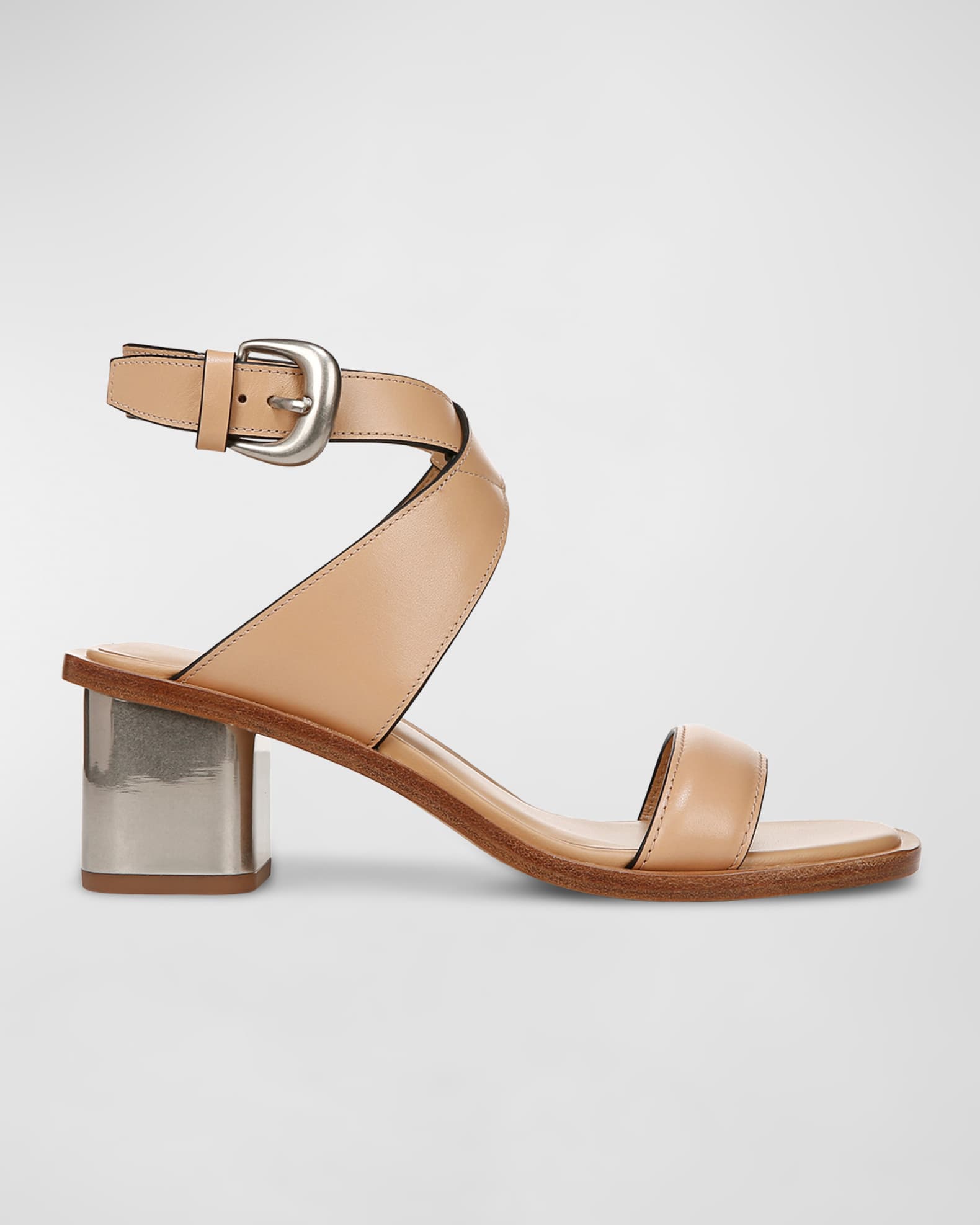 Vince Dalia Leather Block-Heel Sandals | Neiman Marcus