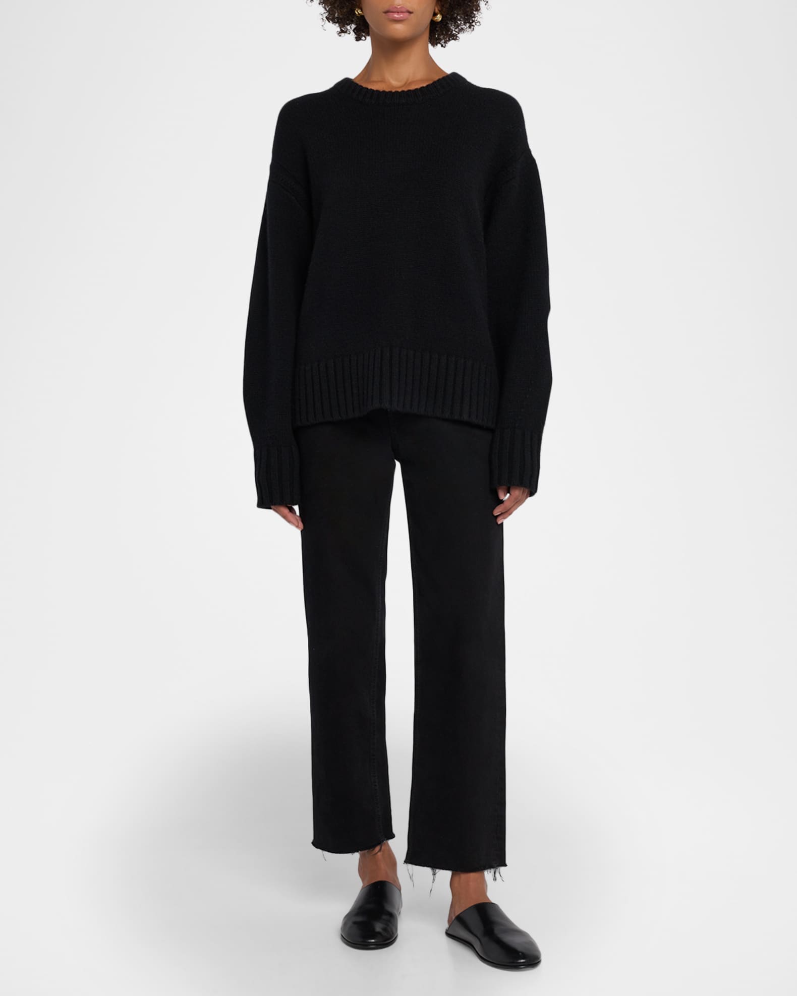Cozy Cashmere Crewneck Sweater | Neiman Marcus