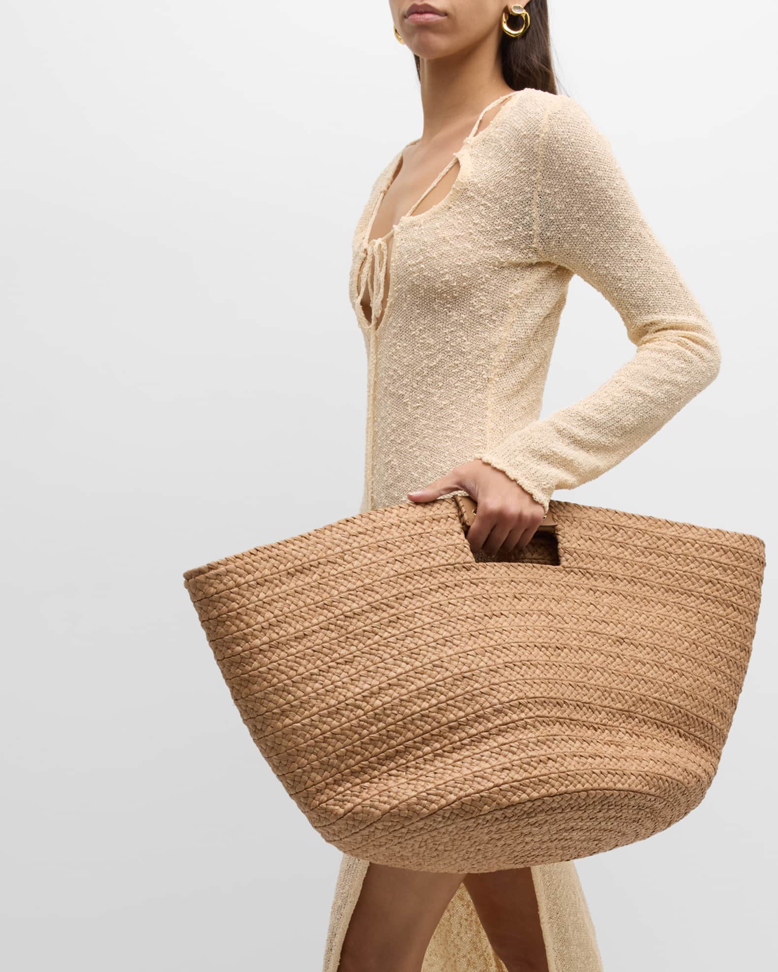 Helen Kaminski Leonor Foldable Braided Tote Bag | Neiman Marcus