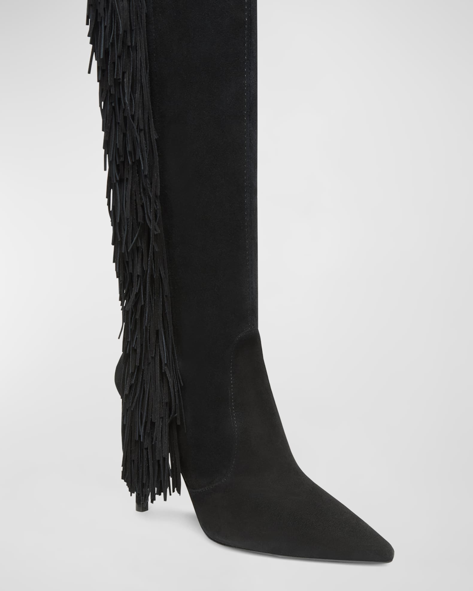 Stuart Weitzman Ultrastuart Over-The-Knee Suede Fringe Boots | Neiman ...