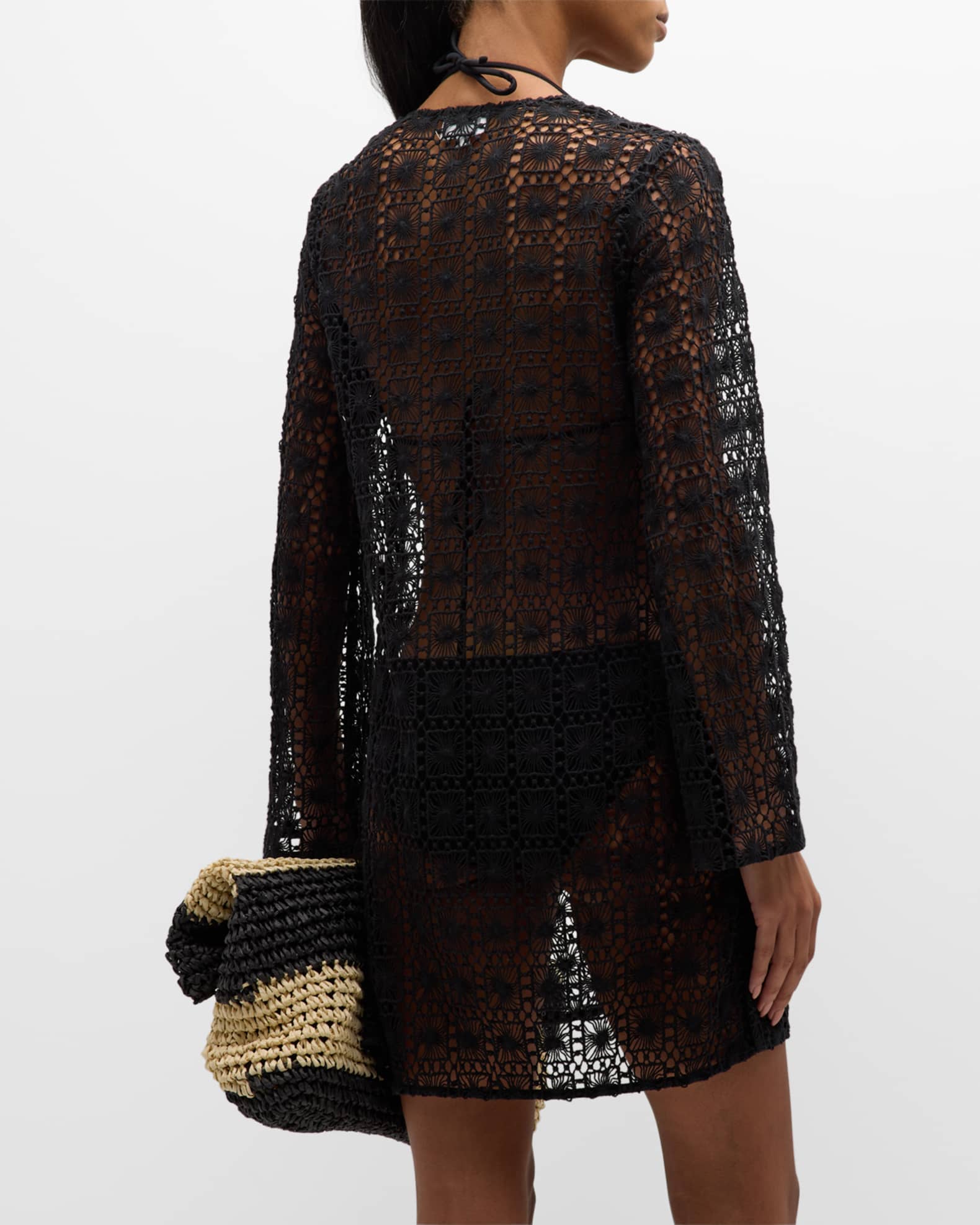 Honorine Harlow Crochet-Knit Sun Dress Coverup | Neiman Marcus