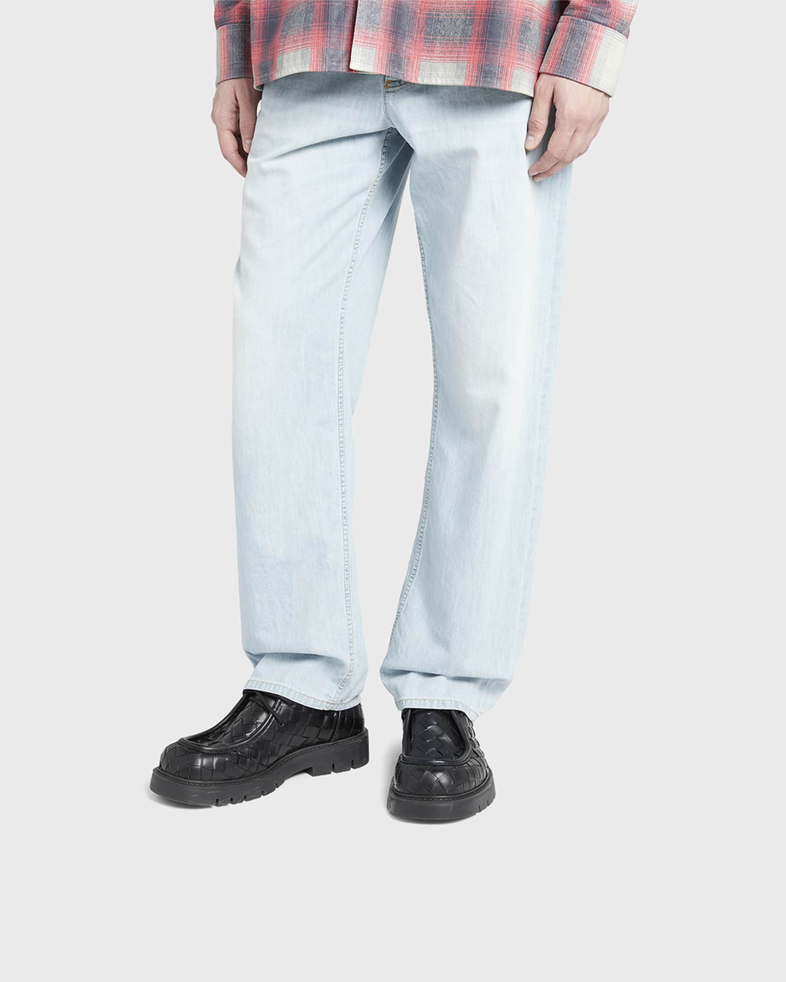 Bottega Veneta Men's Haddock Intrecciato Leather Derby Shoes | Neiman ...