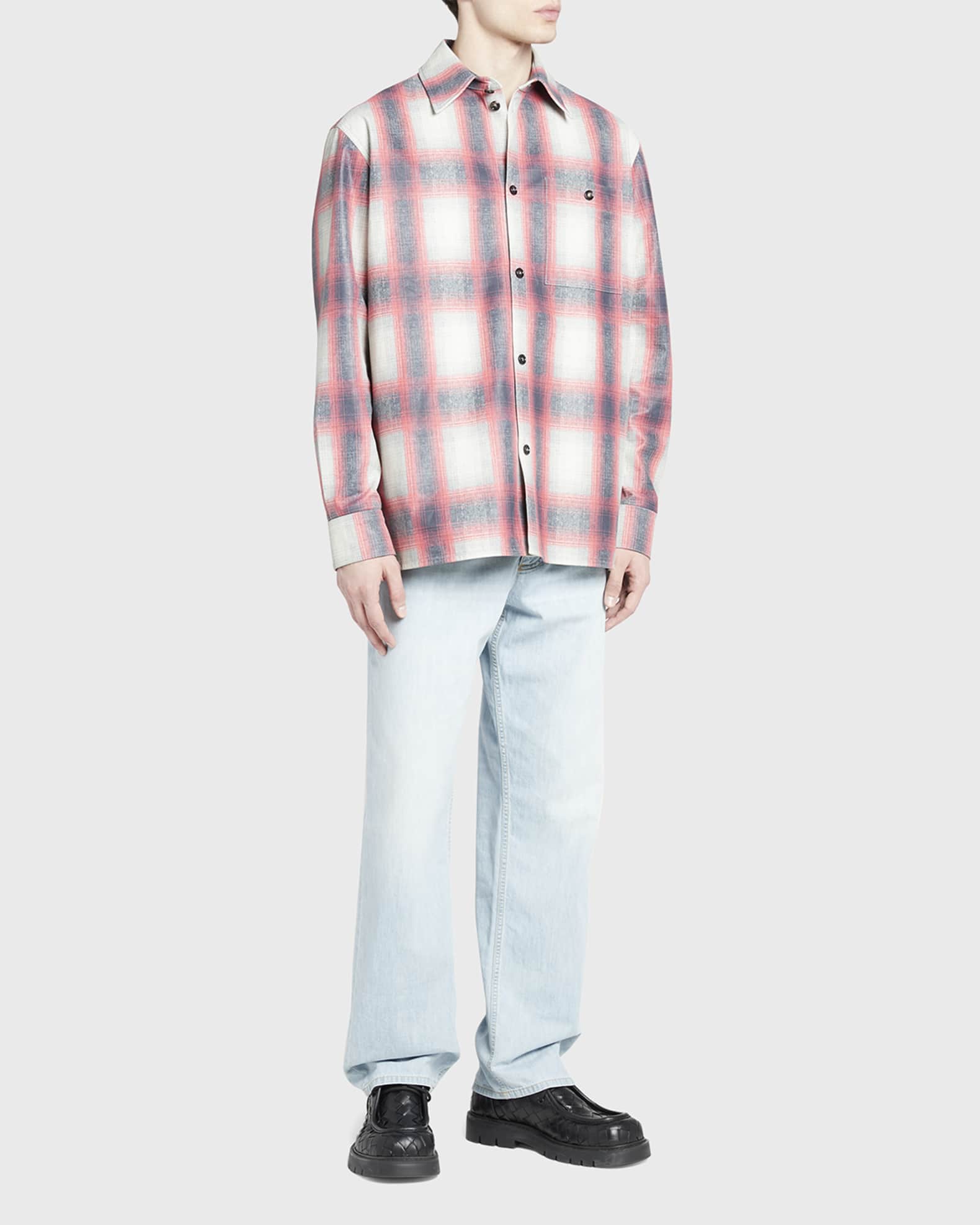 Bottega Veneta Men's Haddock Intrecciato Leather Derby Shoes | Neiman ...