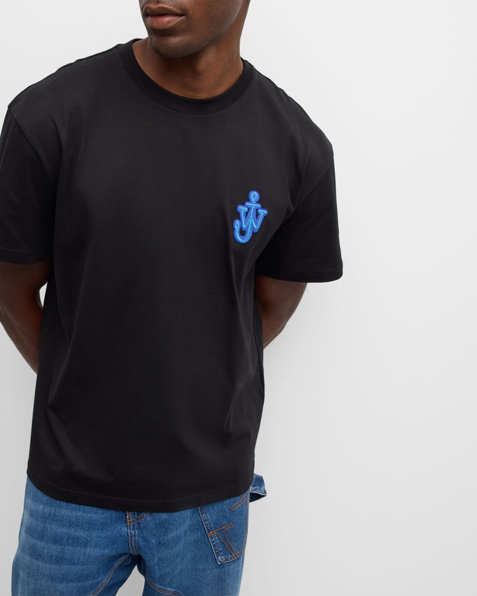 JW Anderson Men's Anchor Patch T-Shirt | Neiman Marcus