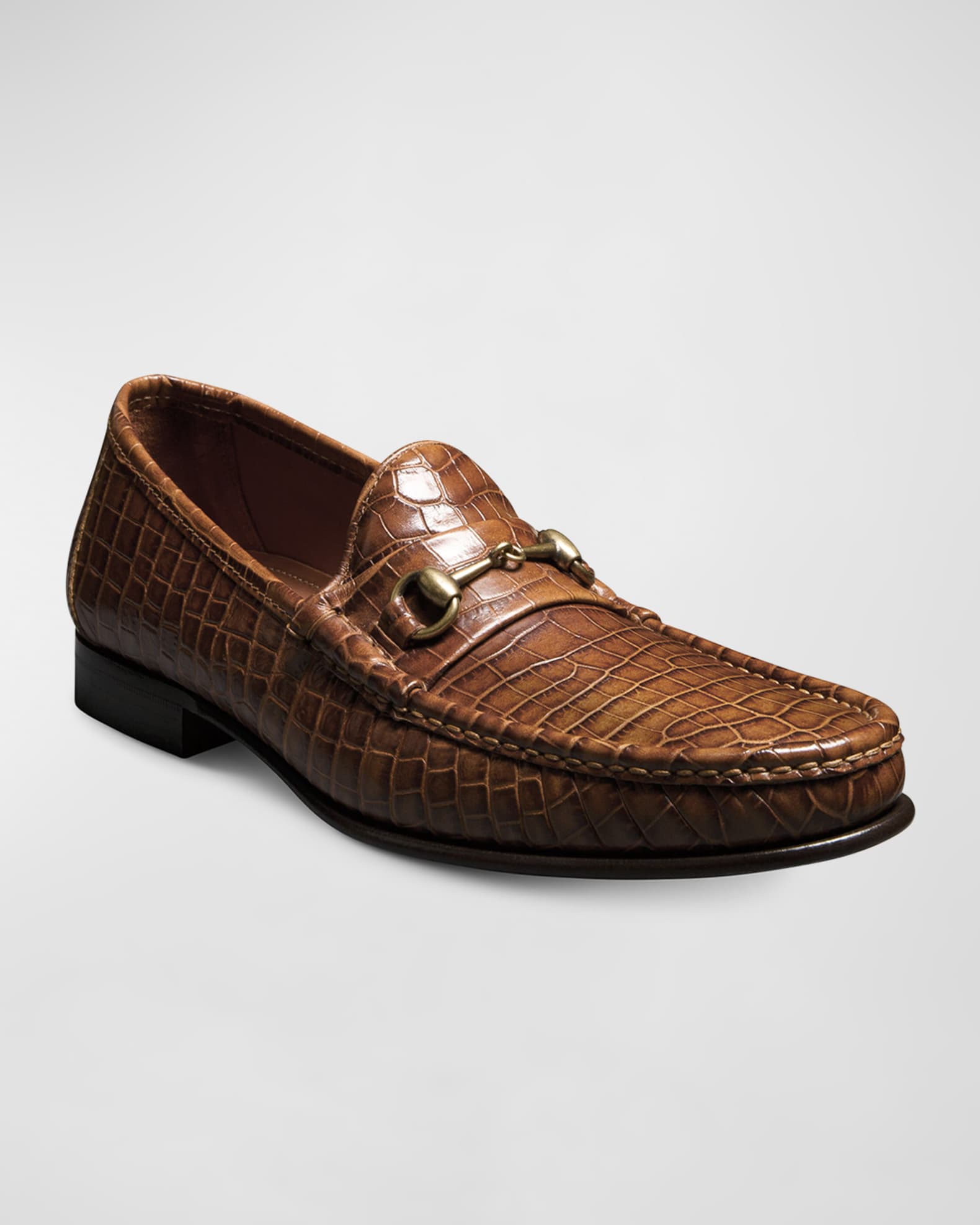 Allen Edmonds Men's Verona II Croc-Effect Italian Bit Loafers | Neiman ...
