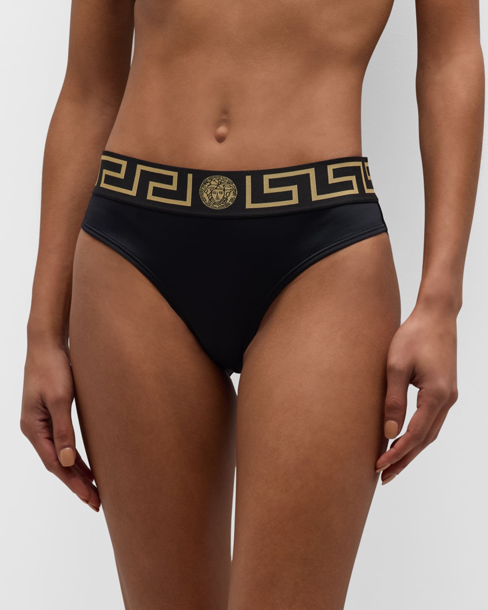 Versace Greca Border Bikini Bottoms | Neiman Marcus