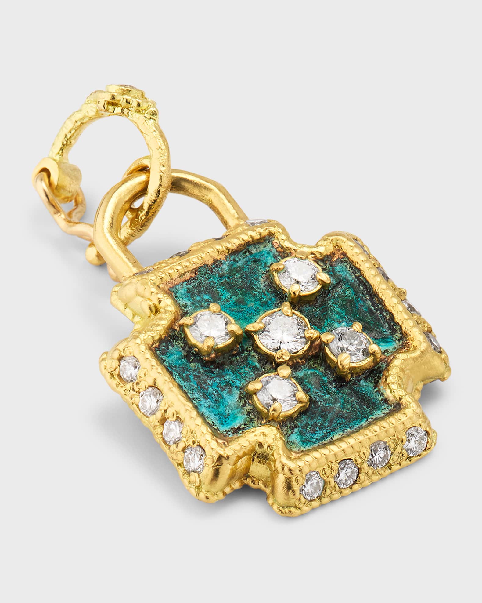 Armenta Artifact Cross Enhancer with Diamonds | Neiman Marcus