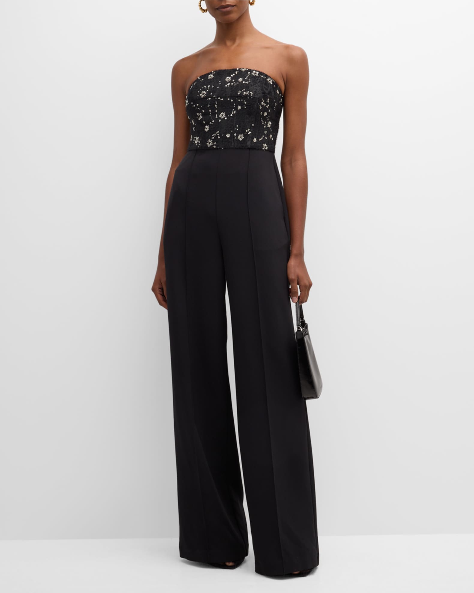 Milly Spencer Strapless Beaded Jumpsuit | Neiman Marcus