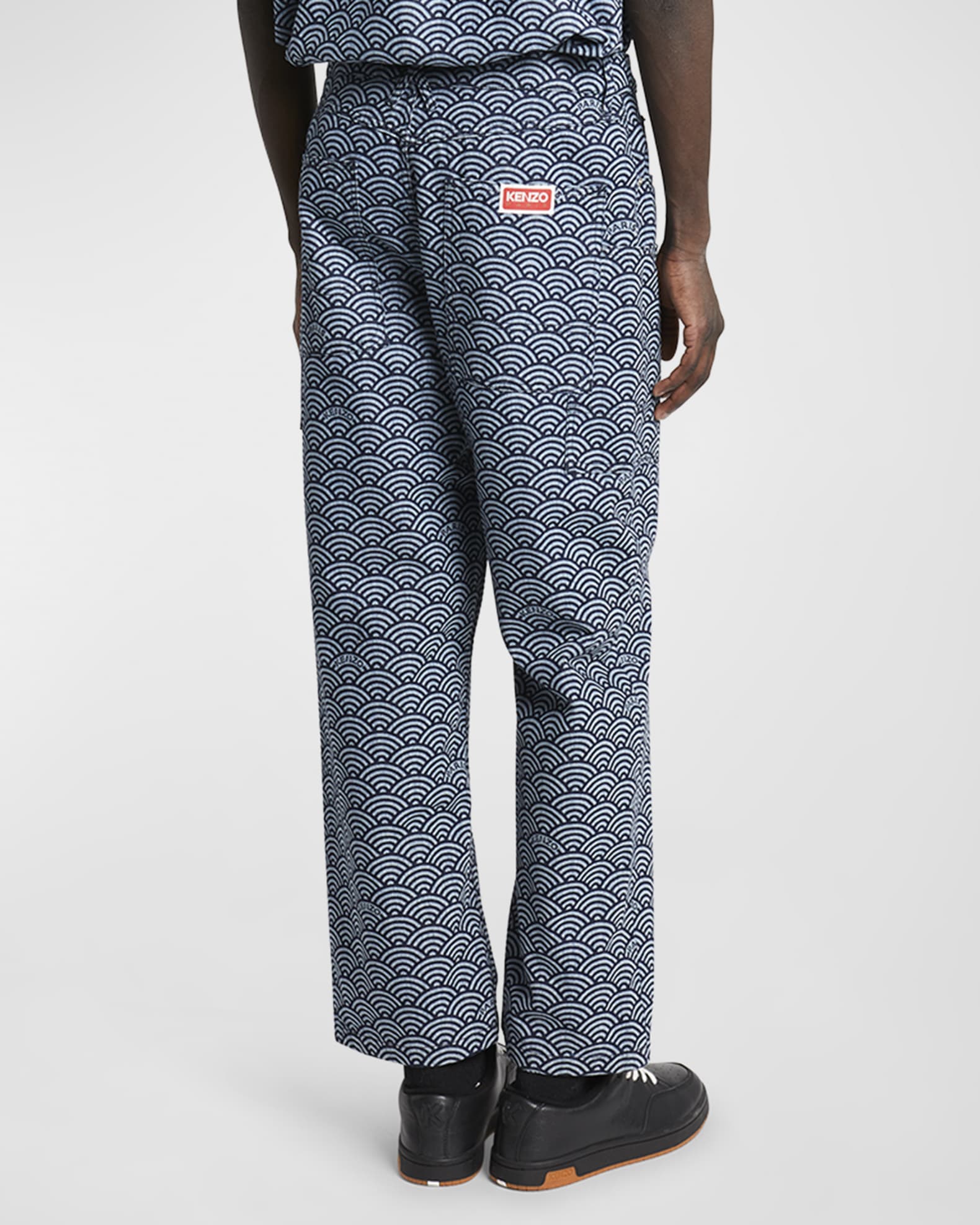 Kenzo Men's Seigaiha Printed Denim Jeans | Neiman Marcus