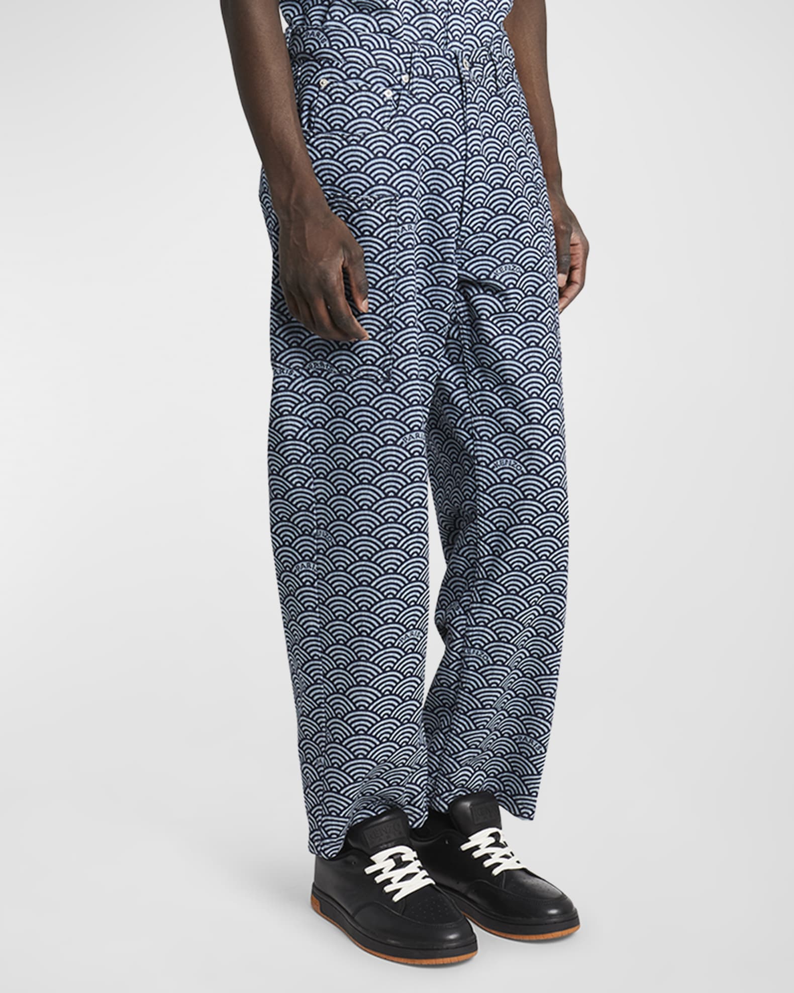 Kenzo Men's Seigaiha Printed Denim Jeans | Neiman Marcus