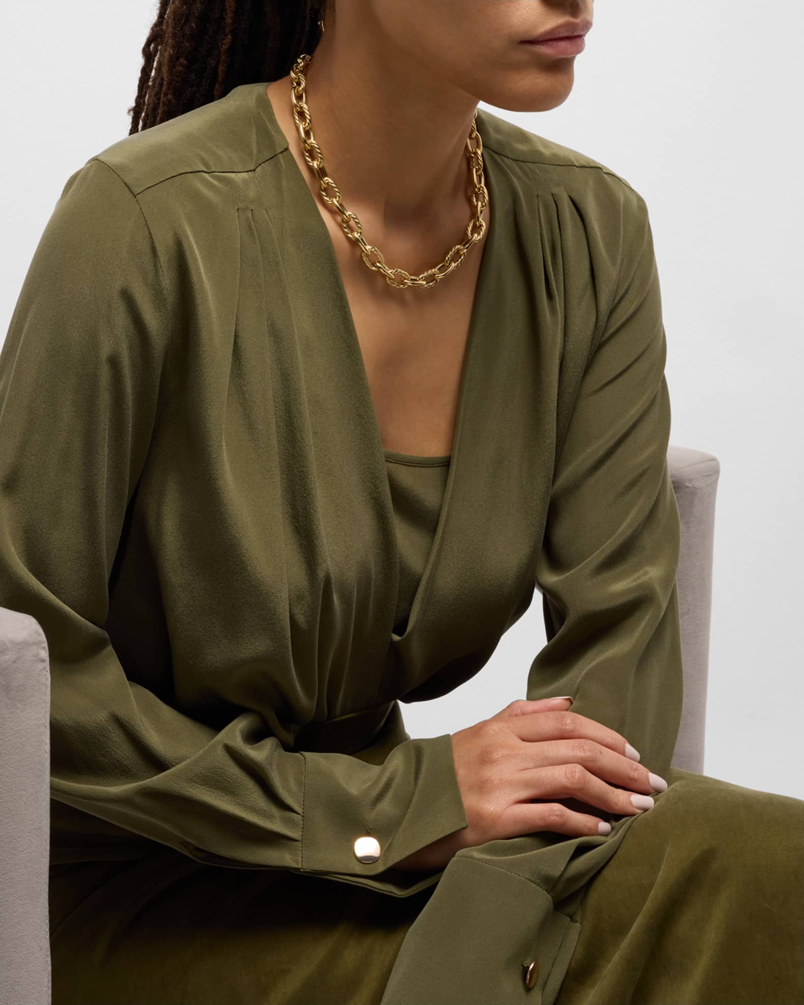 Alberto Milani 18K Yellow Gold Toggle Cable Chain Necklace | Neiman Marcus