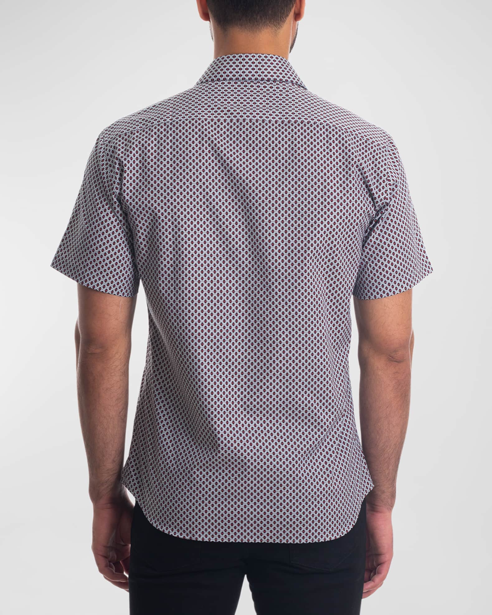 Jared Lang Men's Patterned Button-Down Shirt | Neiman Marcus