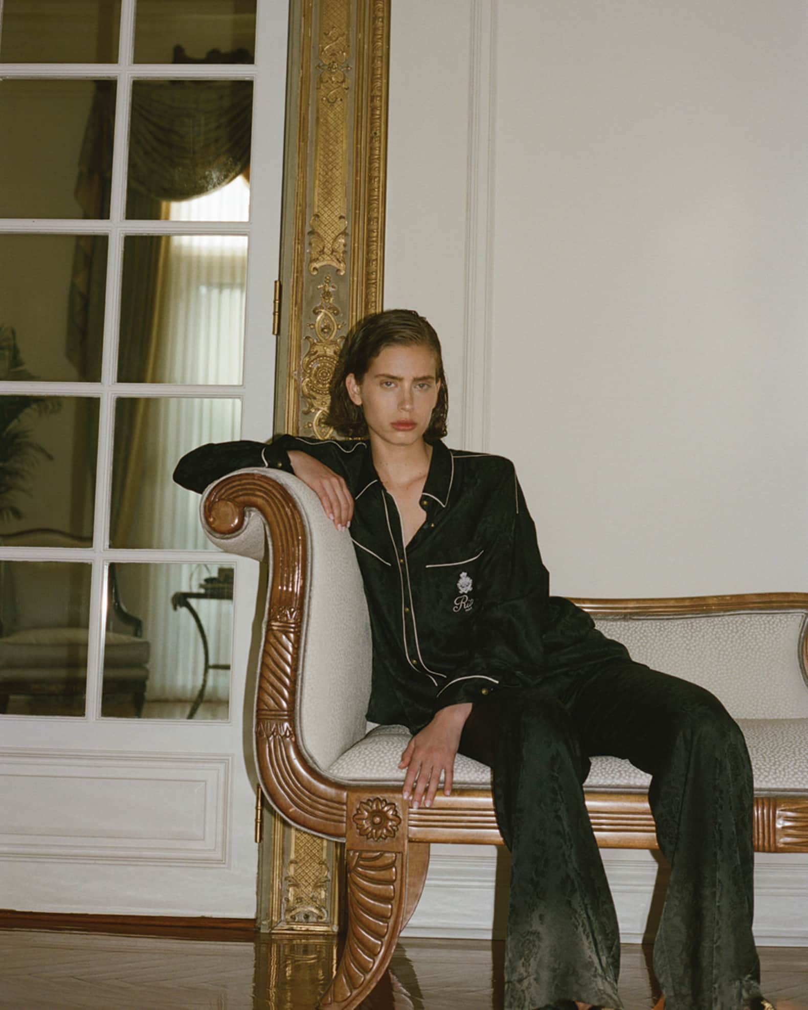 FRAME x Ritz Paris FRAME x Ritz Paris Floral Silk Trousers | Neiman Marcus