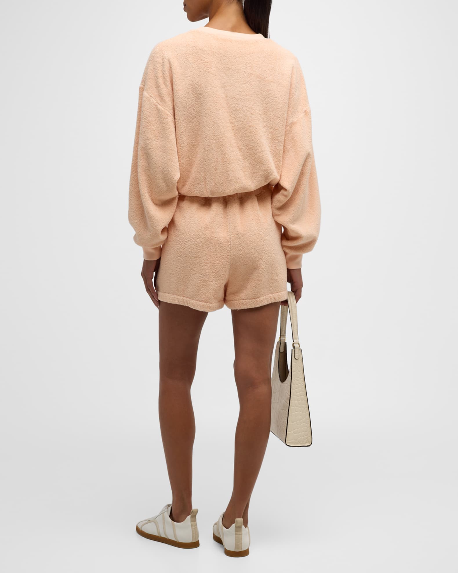 FRAME x Ritz Paris FRAME x Ritz Paris Cropped Cotton-Terry Sweatshirt ...