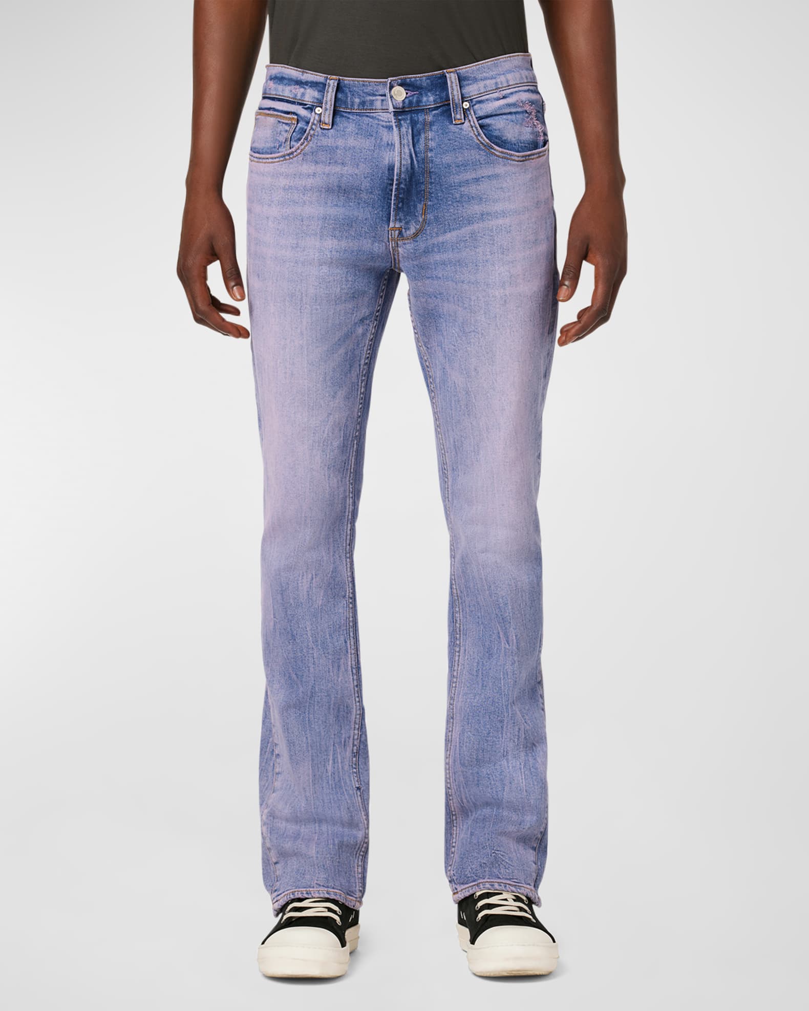 Hudson Men's Walker Kick Flare Denim Jeans | Neiman Marcus