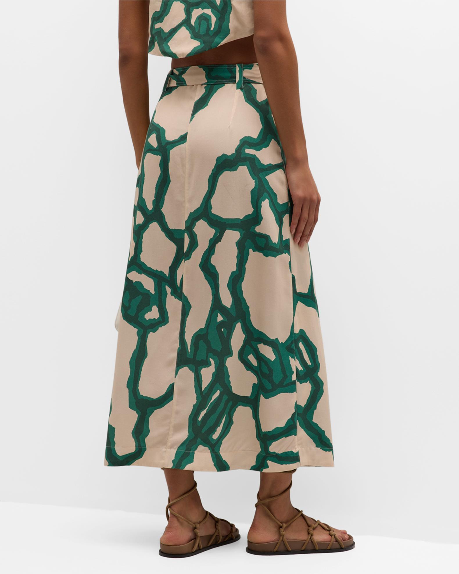 pinkfilosofy Bemol Abstract Print Wrap Skirt | Neiman Marcus