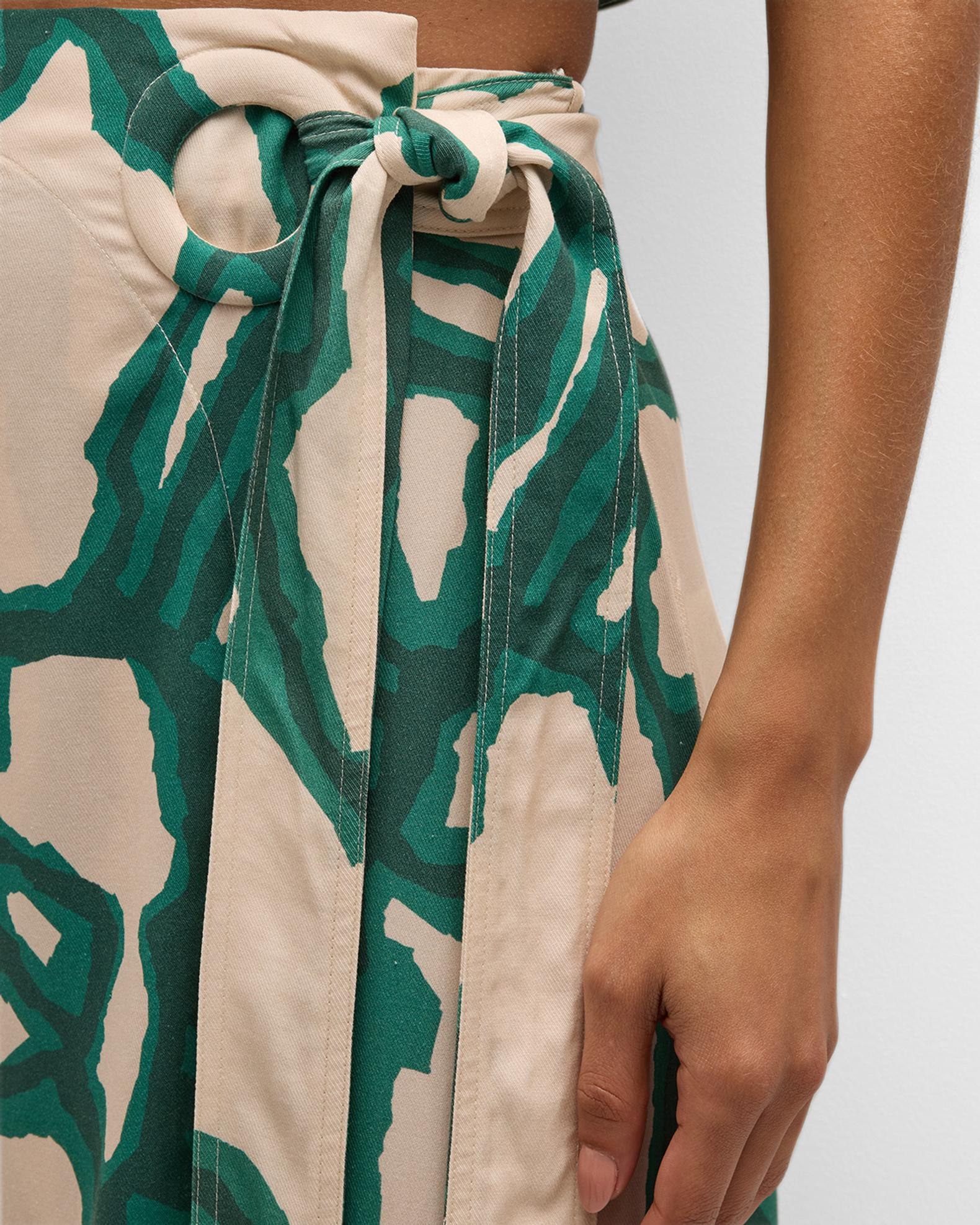 pinkfilosofy Bemol Abstract Print Wrap Skirt | Neiman Marcus