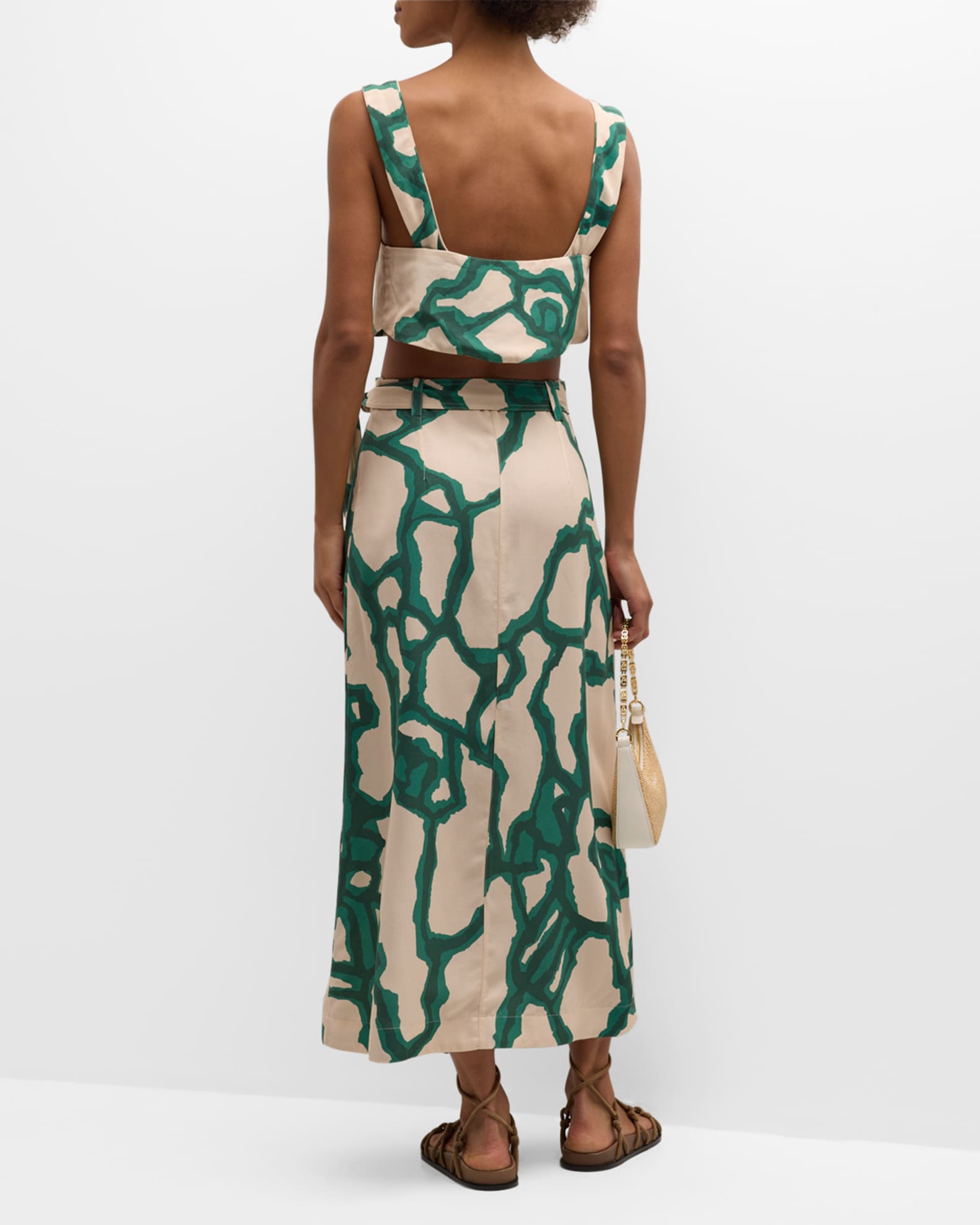 pinkfilosofy Alma Abstract Print Crop Top | Neiman Marcus