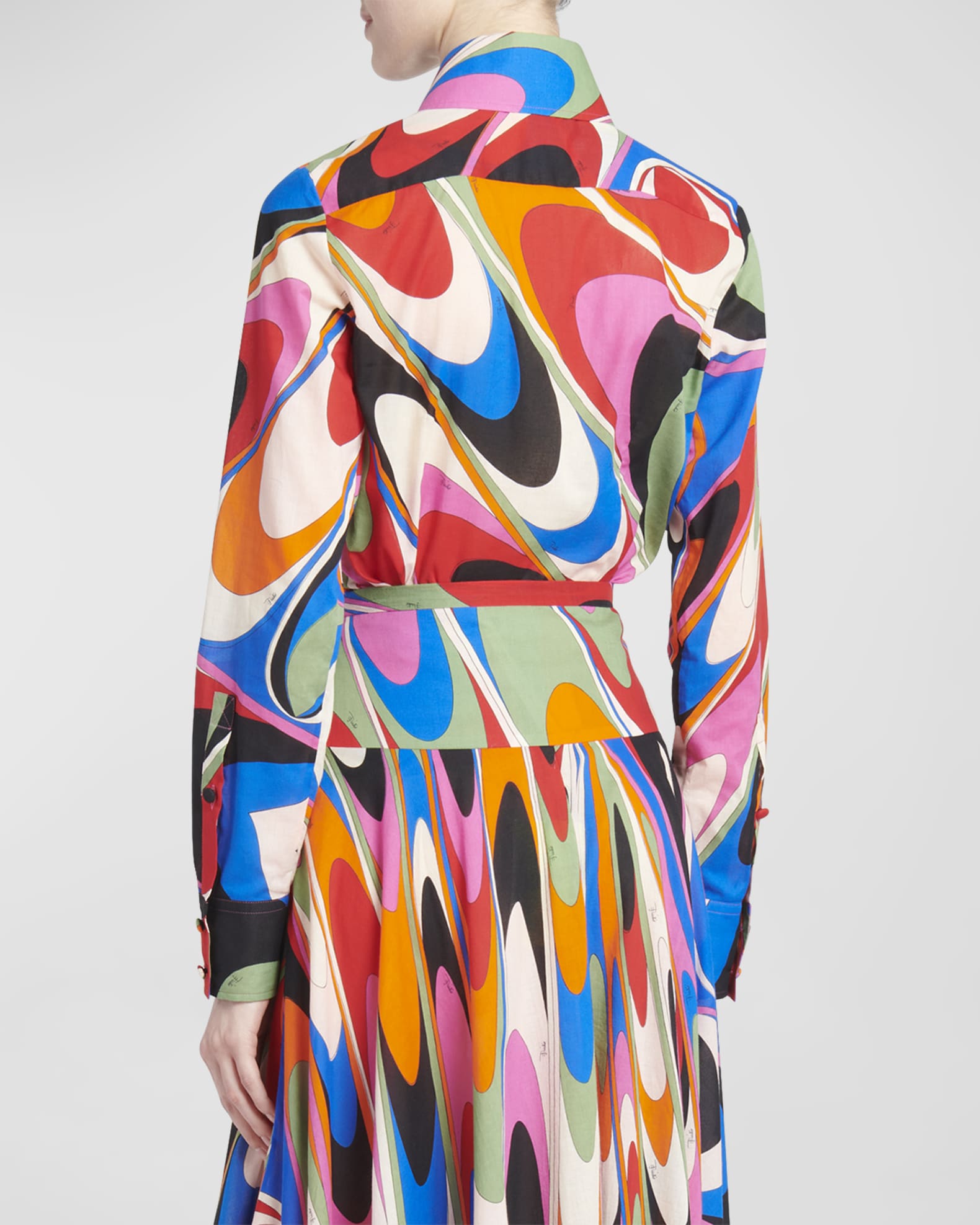 Emilio Pucci Abstract Print Collared Shirt | Neiman Marcus
