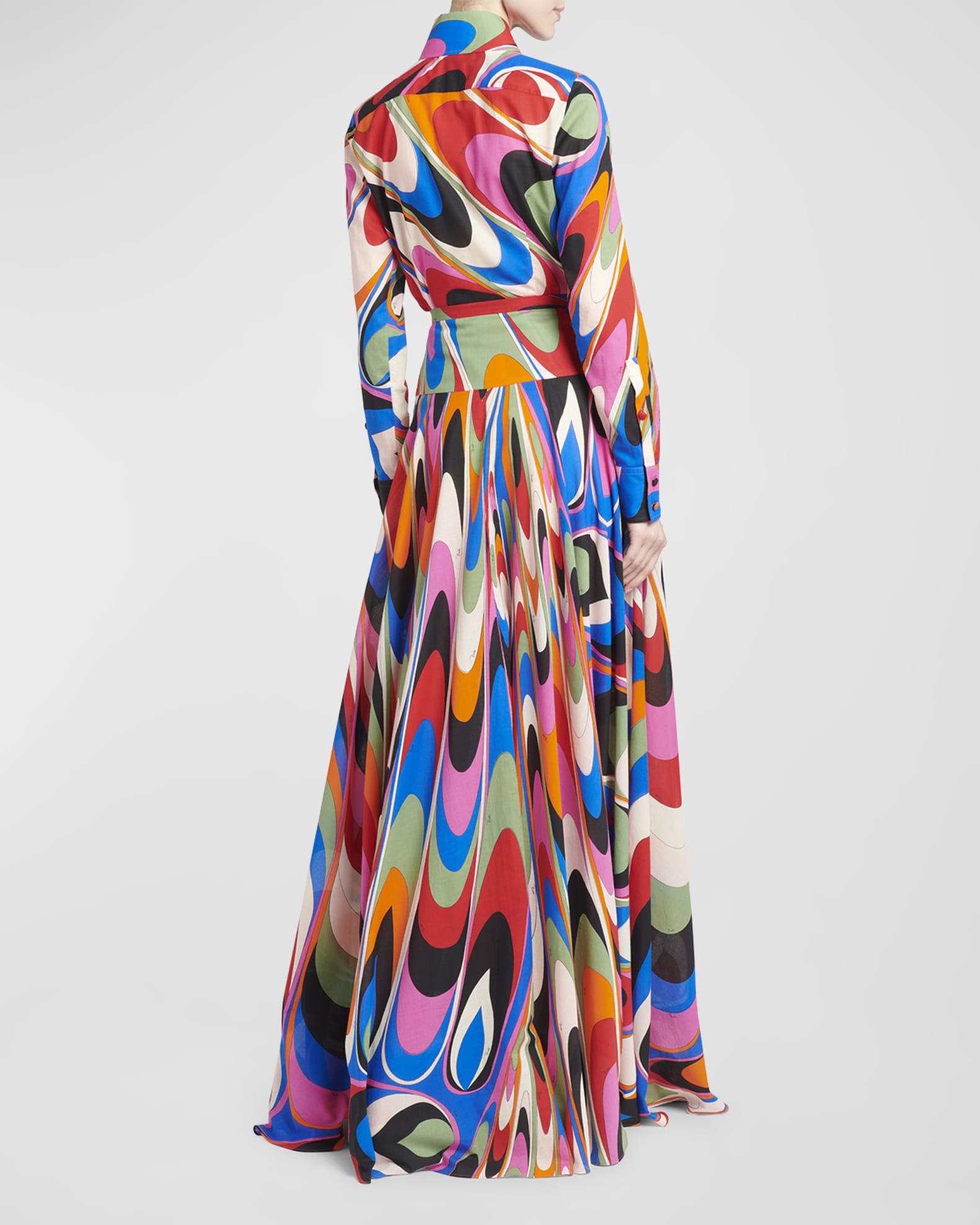 Emilio Pucci Abstract-Print Ball Skirt | Neiman Marcus