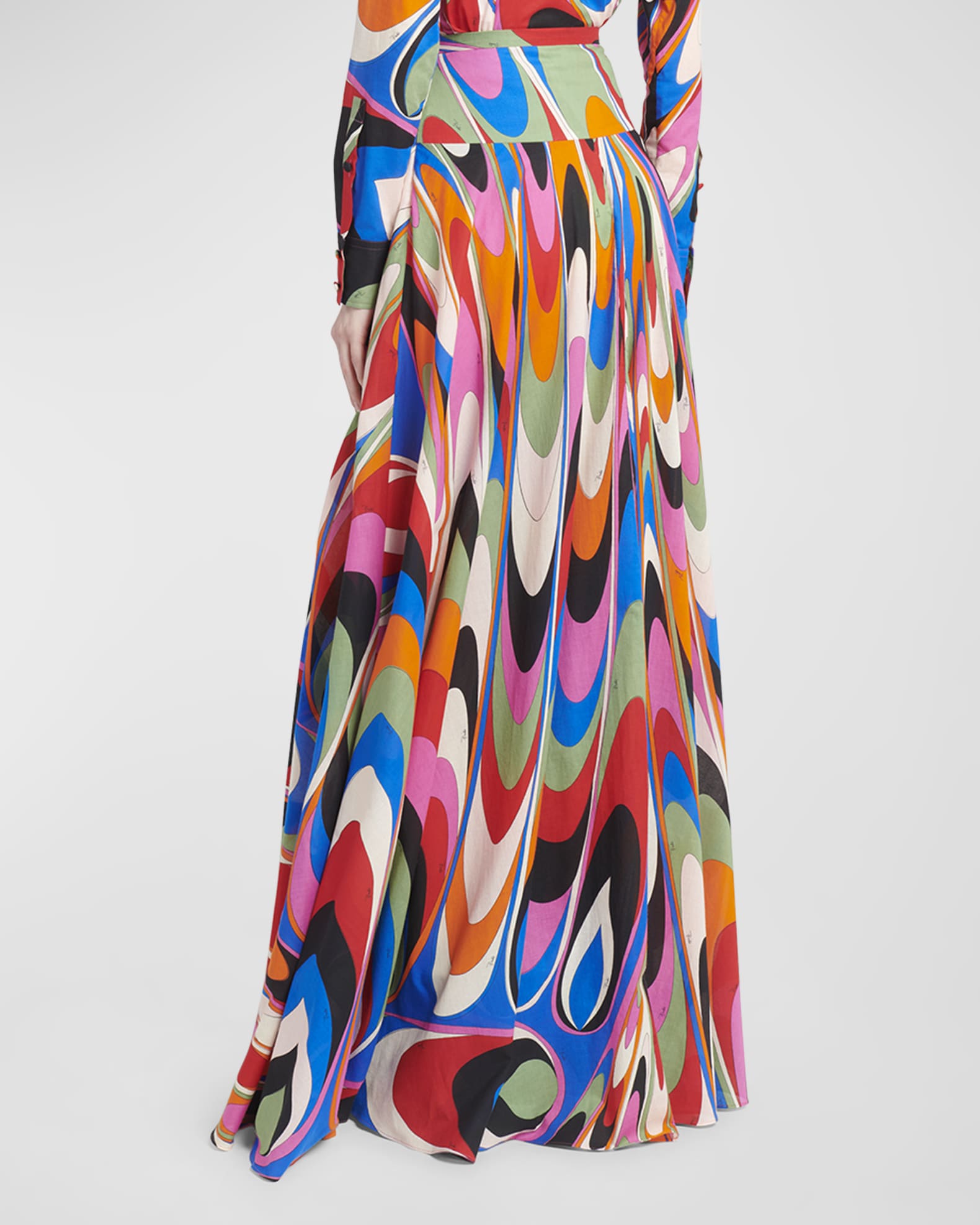 Emilio Pucci Abstract-Print Ball Skirt | Neiman Marcus