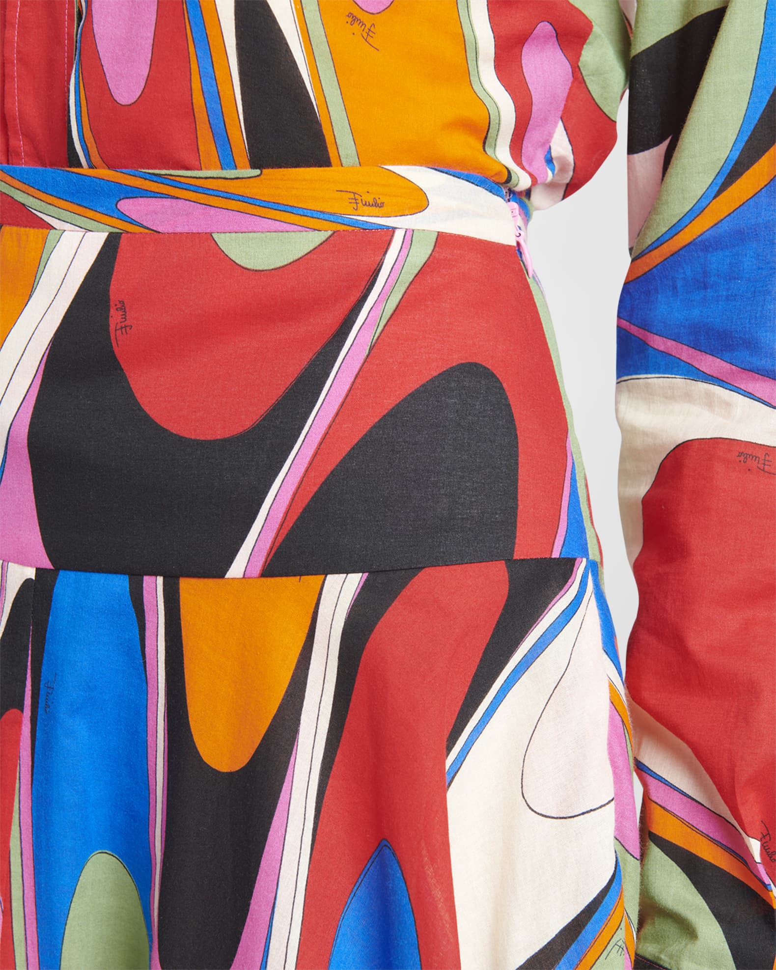 Emilio Pucci Abstract-Print Ball Skirt | Neiman Marcus