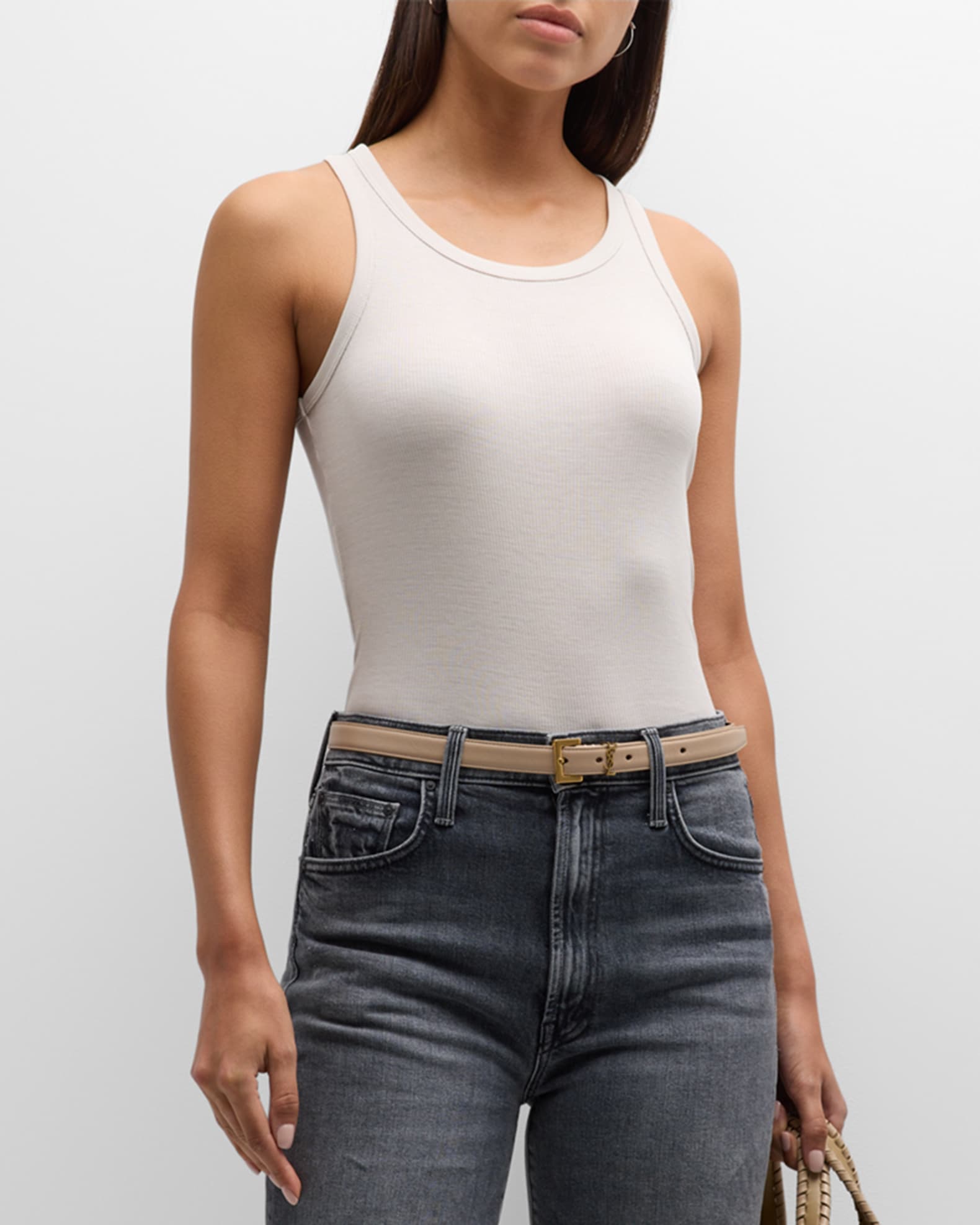 Majestic Filatures Lyocell Cotton Baby Ribbed Tank | Neiman Marcus