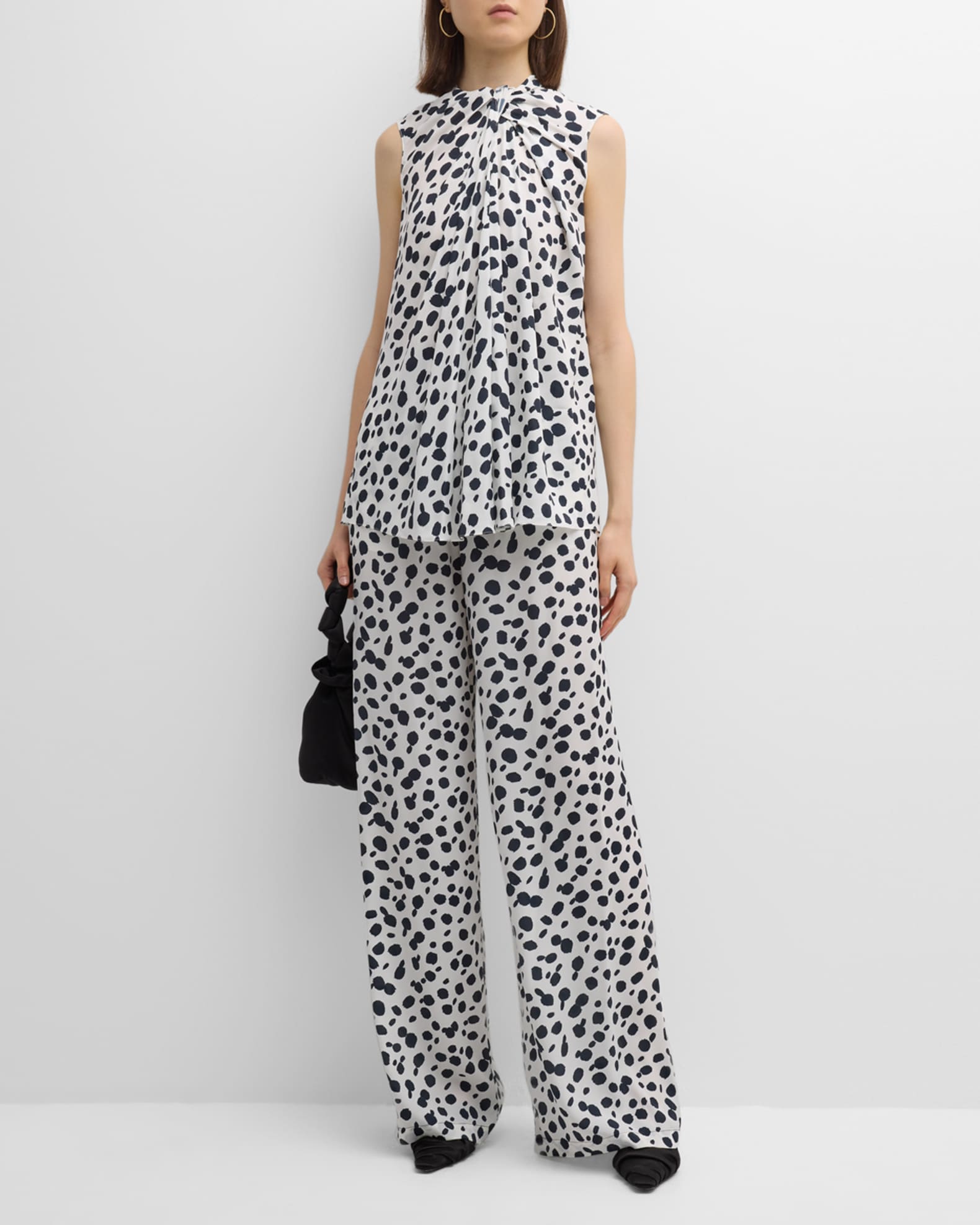 Rosetta Getty Cheetah-Print Twisted-Neck Sleeveless Top | Neiman Marcus