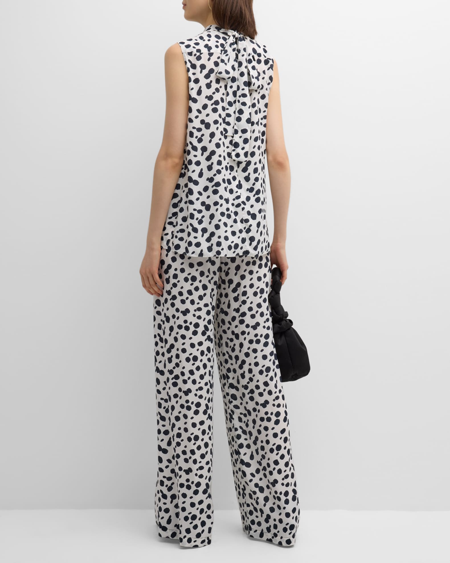 Rosetta Getty Cheetah-Print Twisted-Neck Sleeveless Top | Neiman Marcus