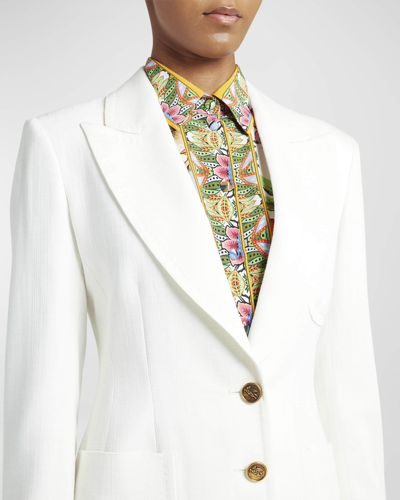 Etro Single-Breasted Blazer | Neiman Marcus