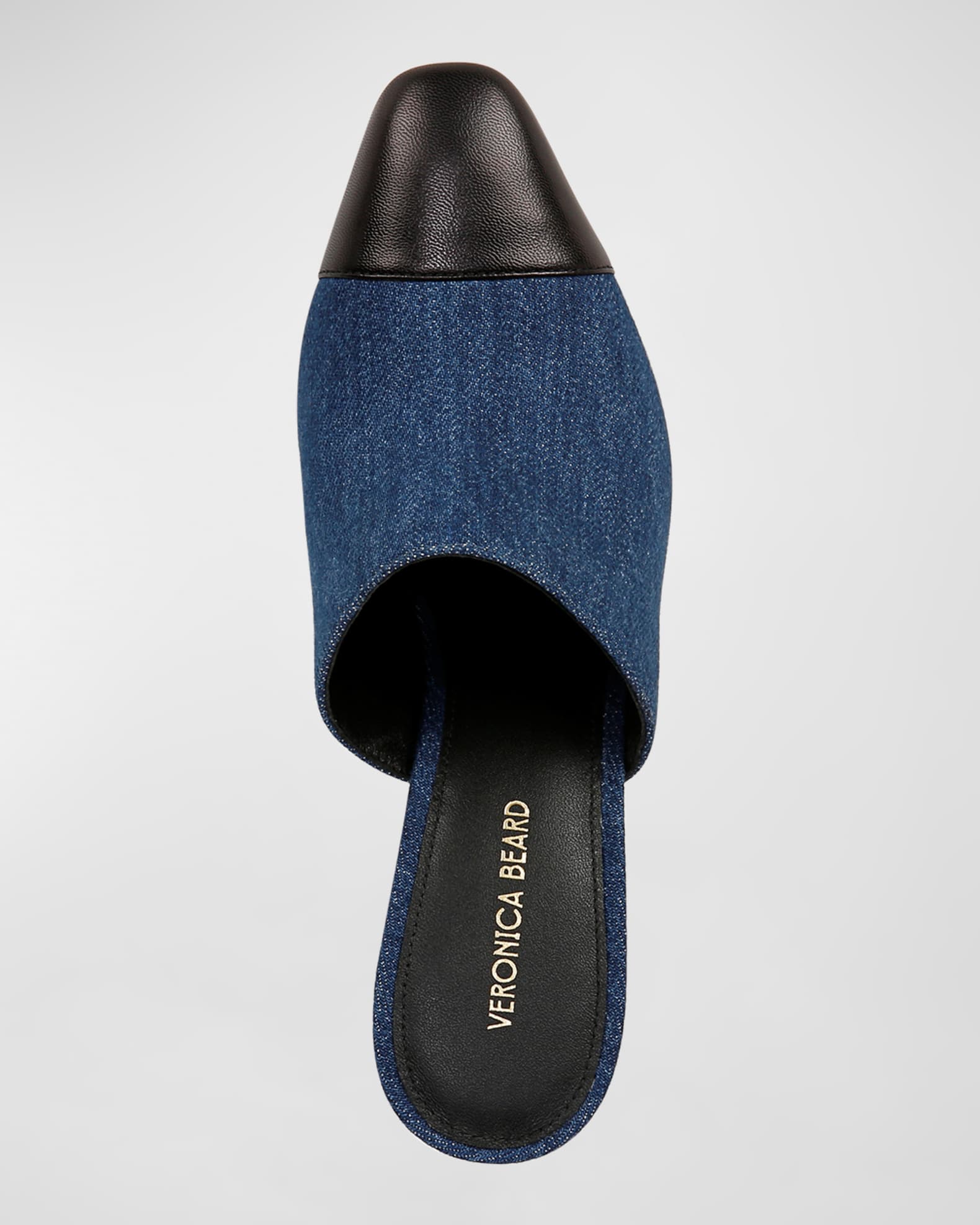 Veronica Beard Carlotta Denim Sap-Toe Mules | Neiman Marcus