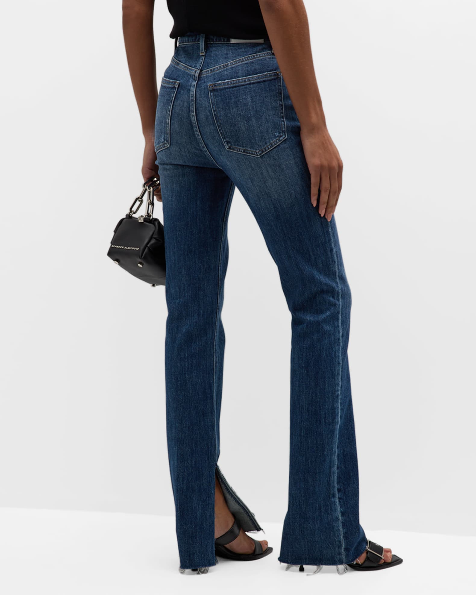 PISTOLA Colleen High Rise Slim Boot Split Hem Jeans | Neiman Marcus