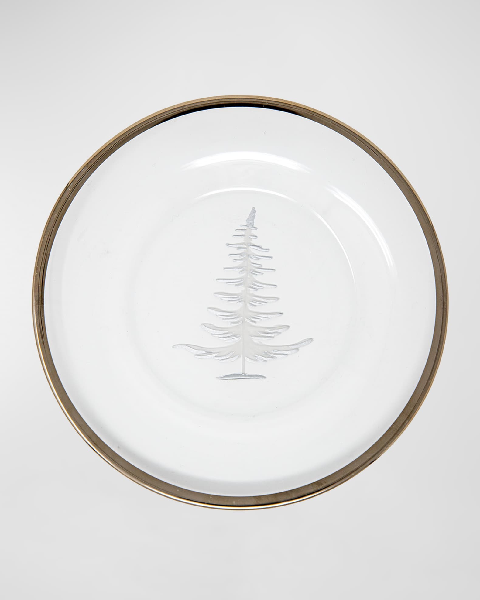 Arte Italica Vetro Platinum Etched Tree Plate | Neiman Marcus