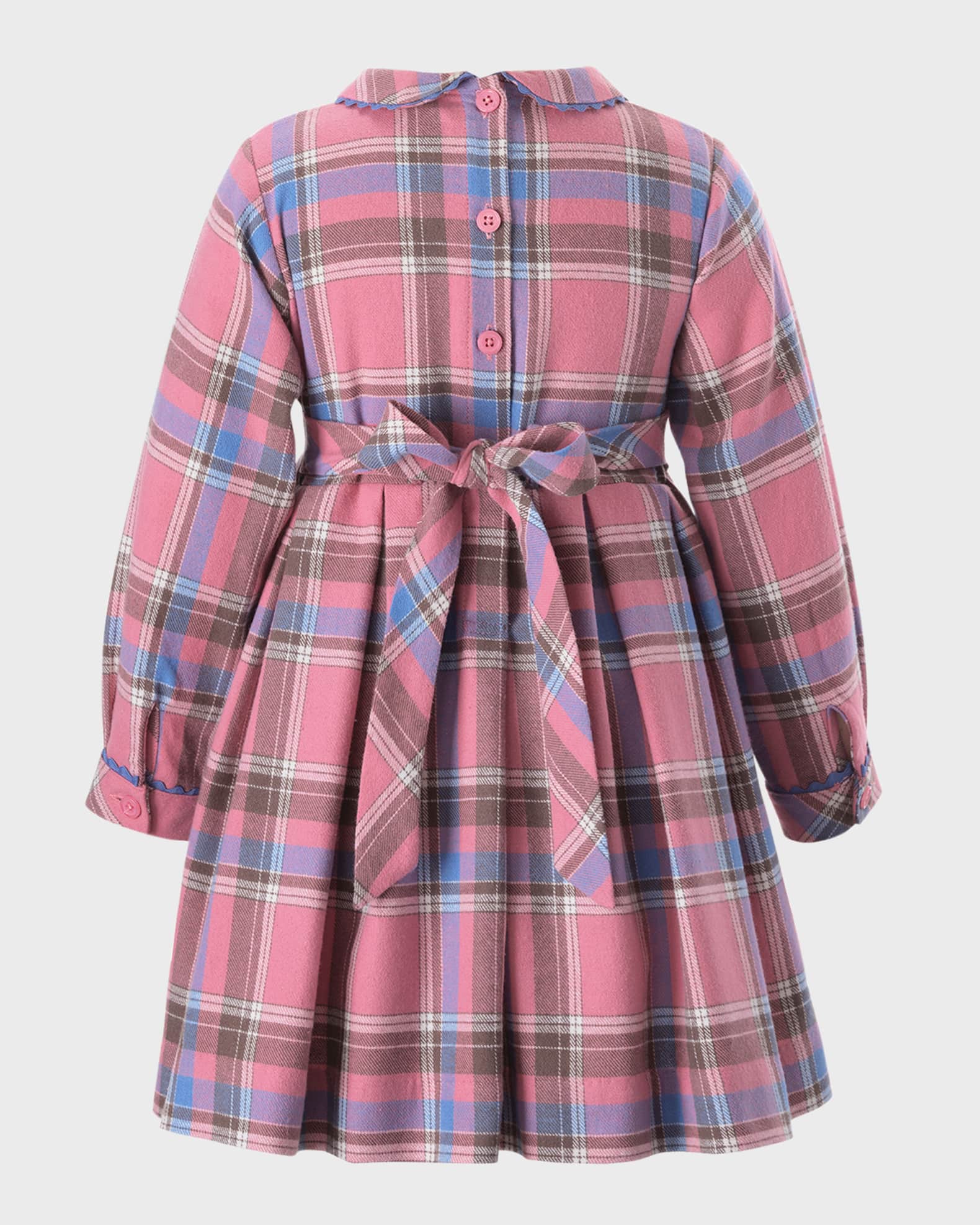 Rachel Riley Girl's Check-Print Pleated Dress, Size 2-10 | Neiman Marcus