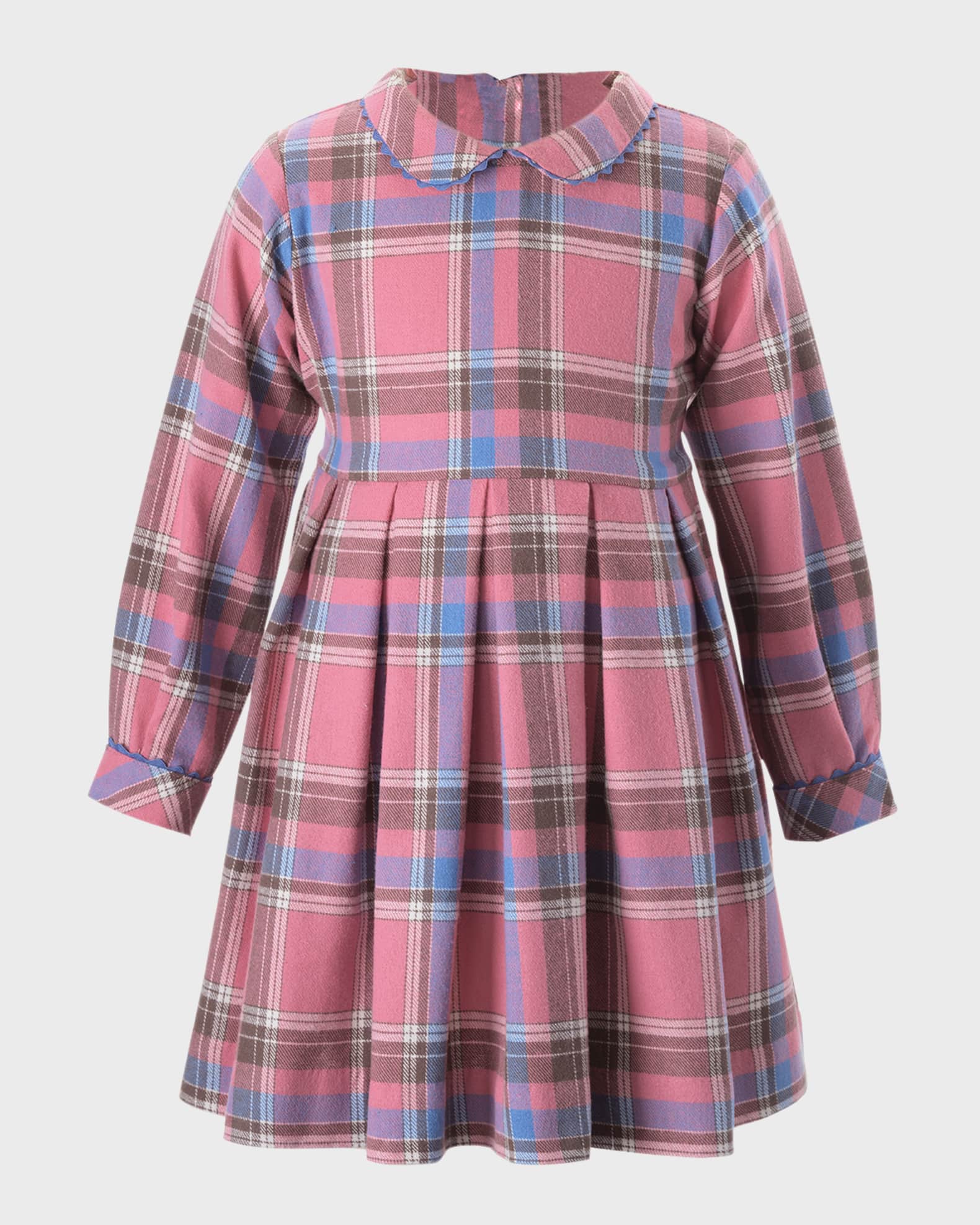 Rachel Riley Girl's Check-Print Pleated Dress, Size 2-10 | Neiman Marcus