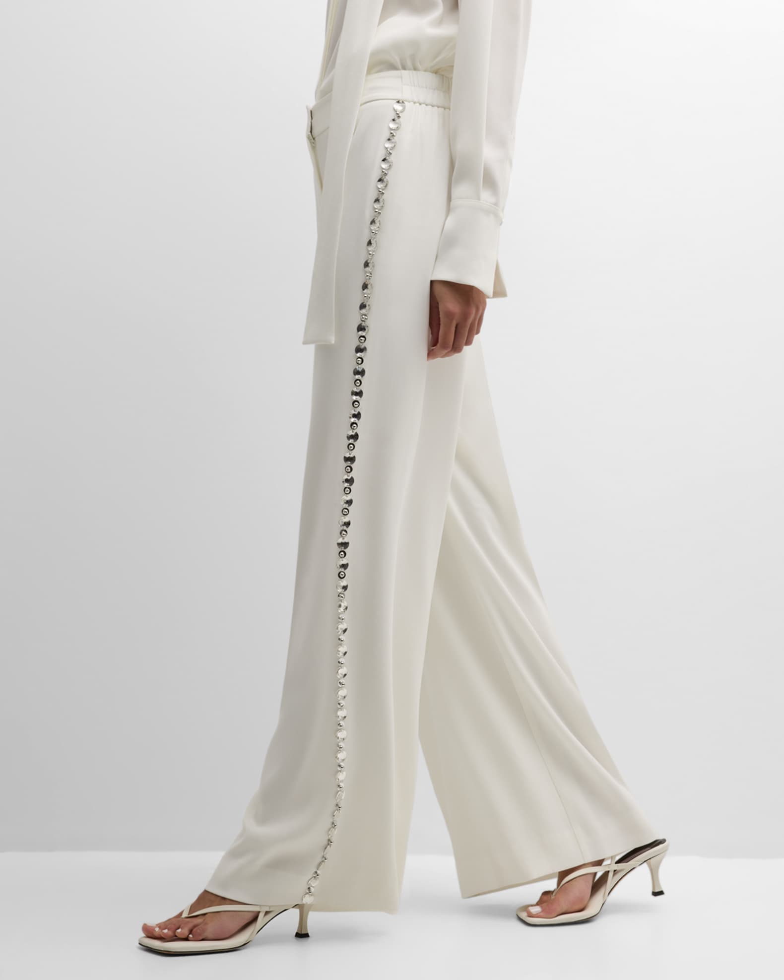 Kobi Halperin Rosie Crystal Straight-Leg Pants | Neiman Marcus
