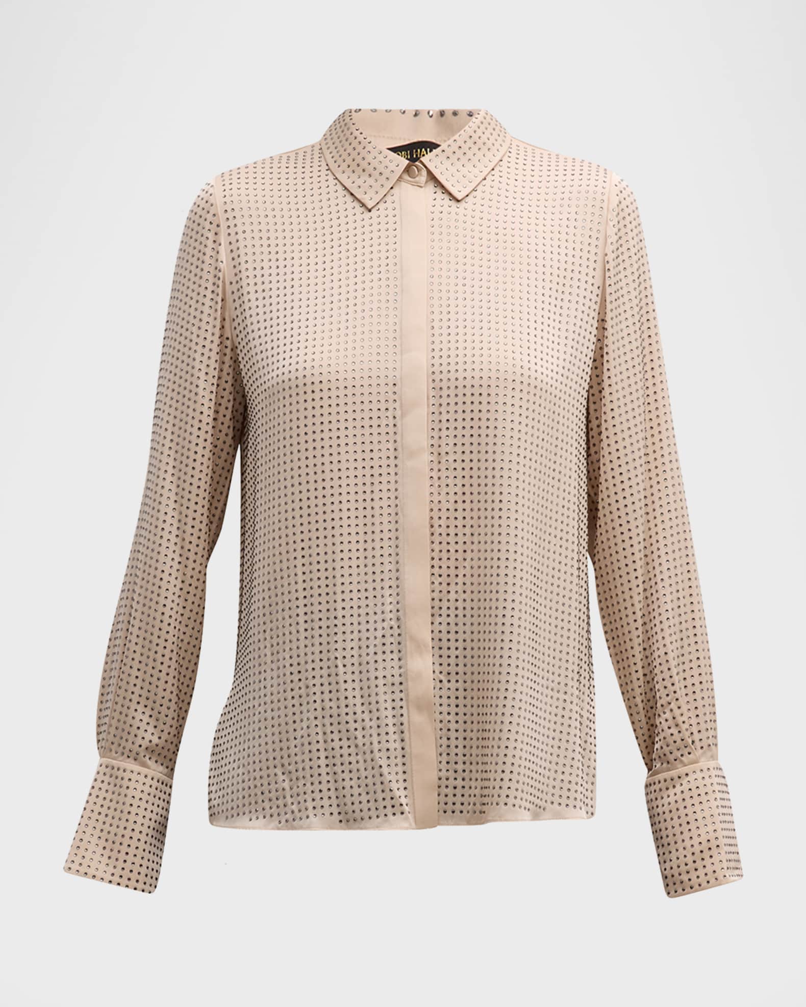 Kobi Halperin Callie Button-Down Rhinestone Blouse | Neiman Marcus