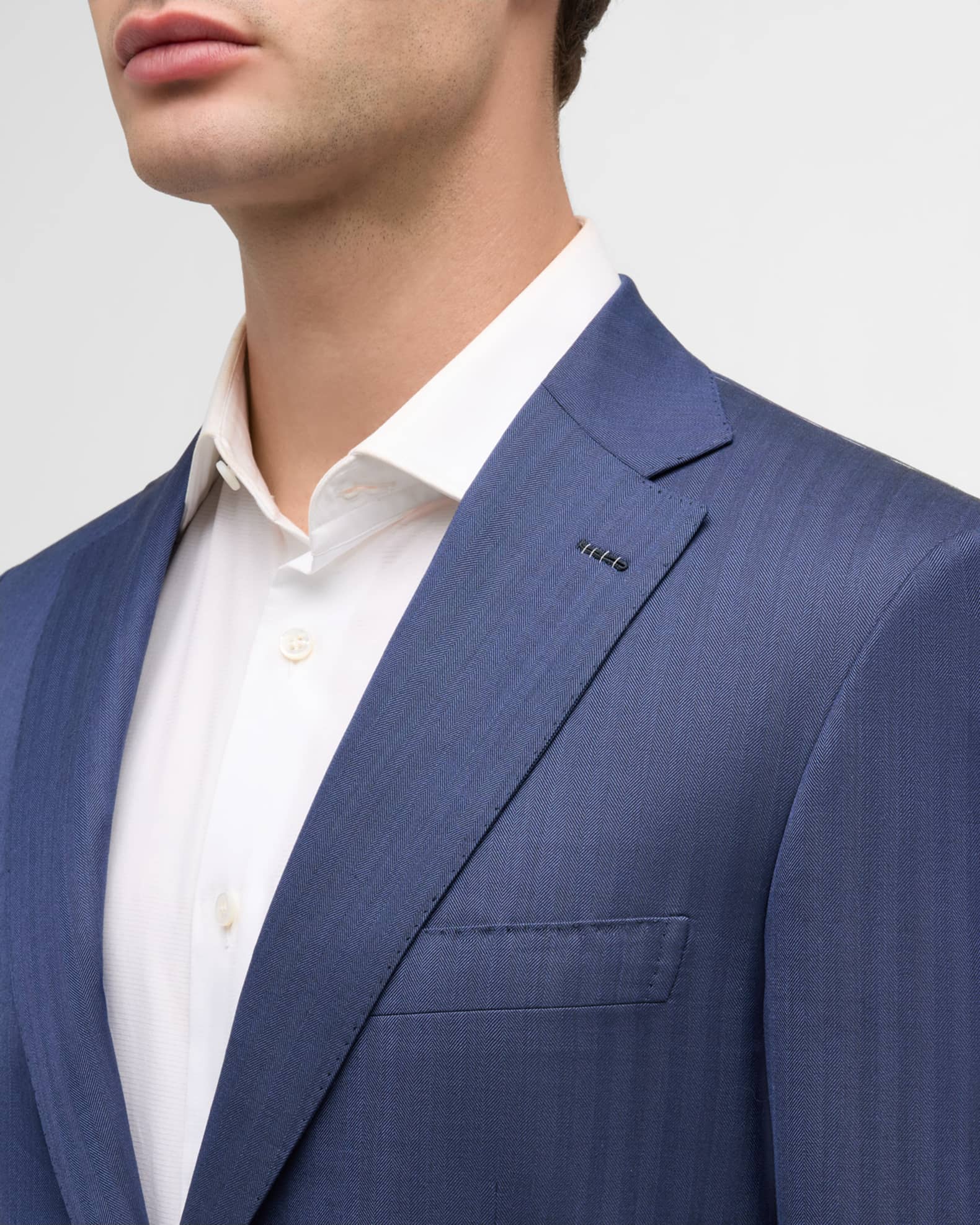 Brioni Men's Wool Herringbone Suit | Neiman Marcus