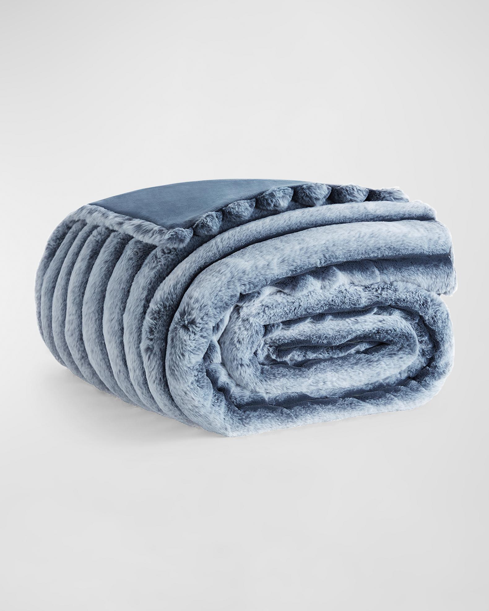 UGG Channel Quilt Faux Fur Throw Blanket | Neiman Marcus