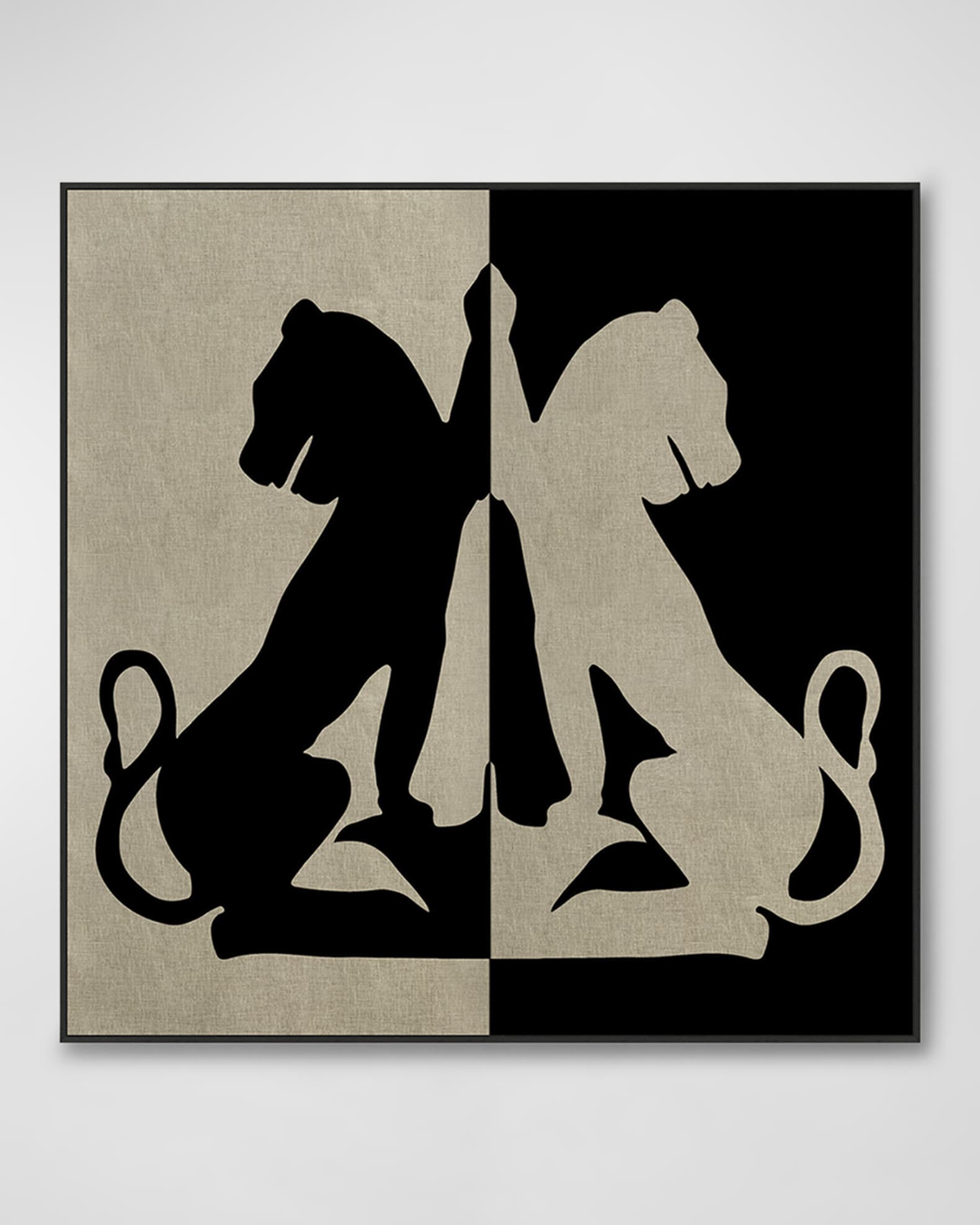 THE MET x Wendover "Heraldic Lions" Galley-Wrapped Giclee | Neiman Marcus