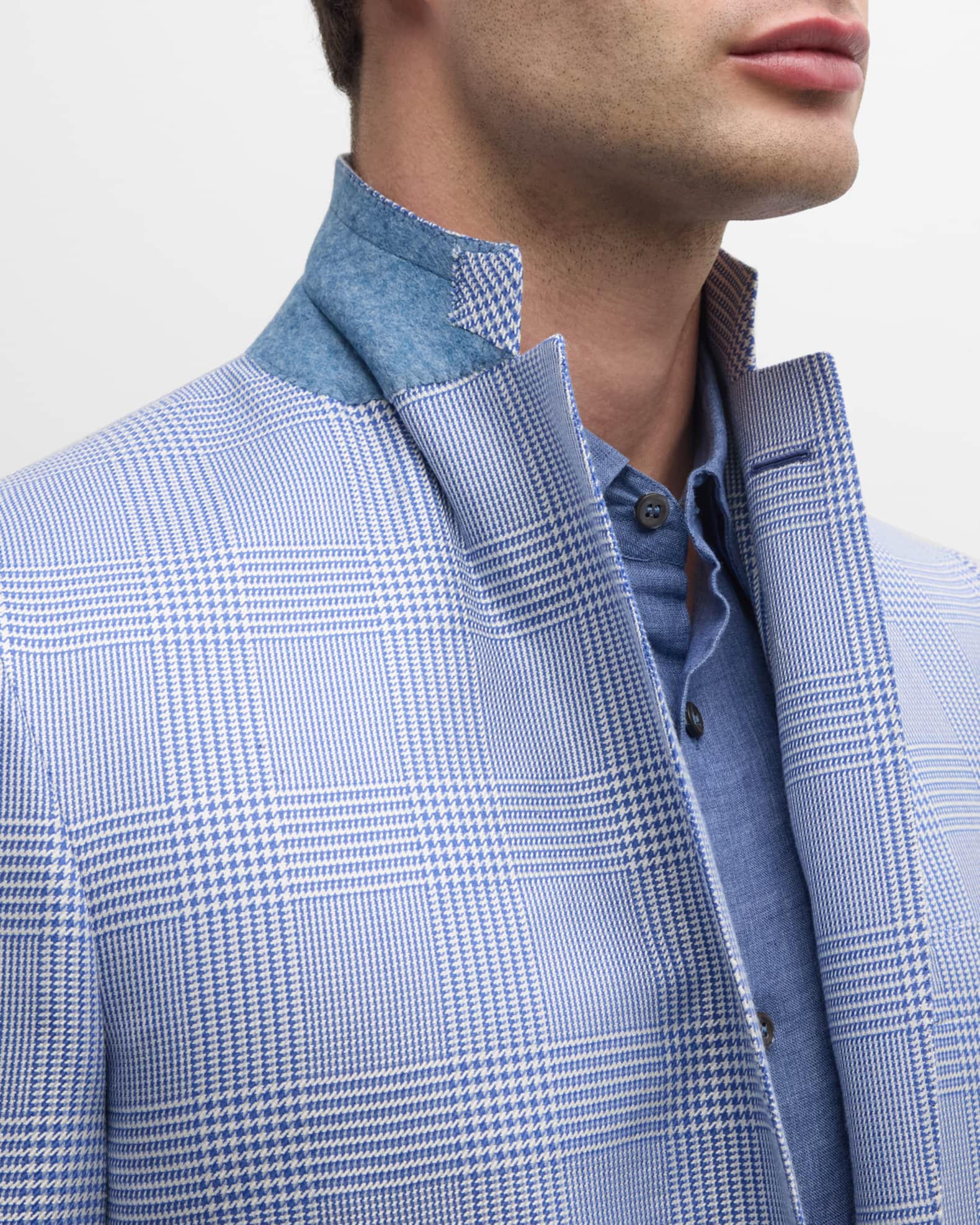 Brioni Men's Plaid Wool-Silk Sport Coat | Neiman Marcus