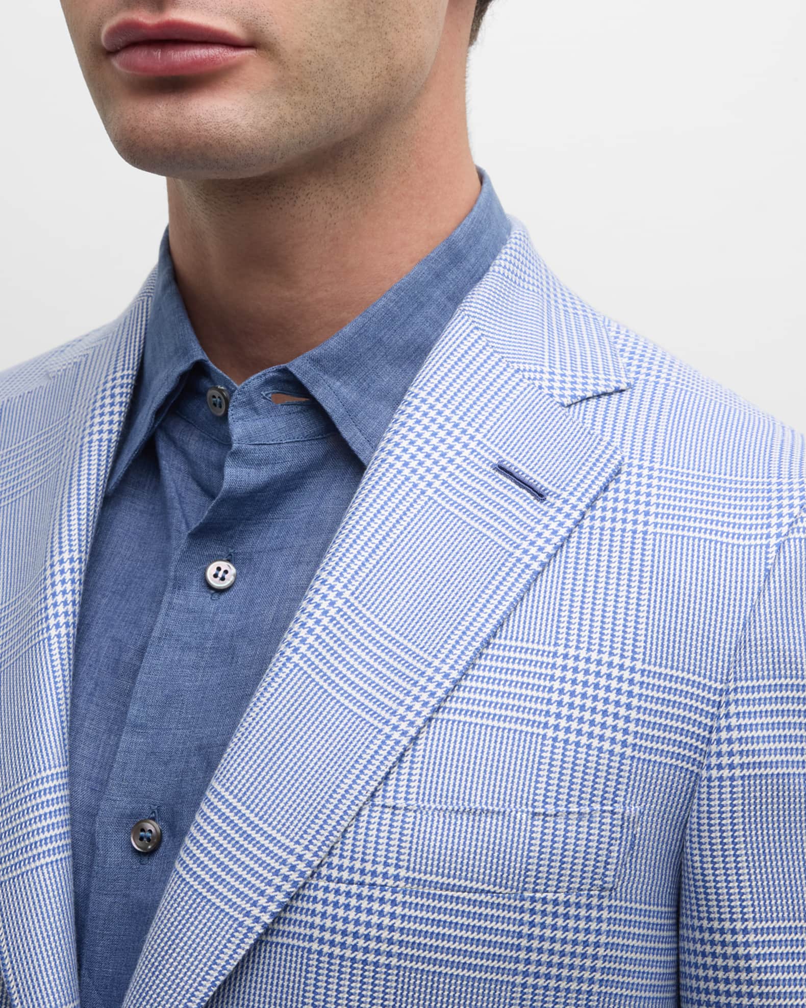 Brioni Men's Plaid Wool-Silk Sport Coat | Neiman Marcus