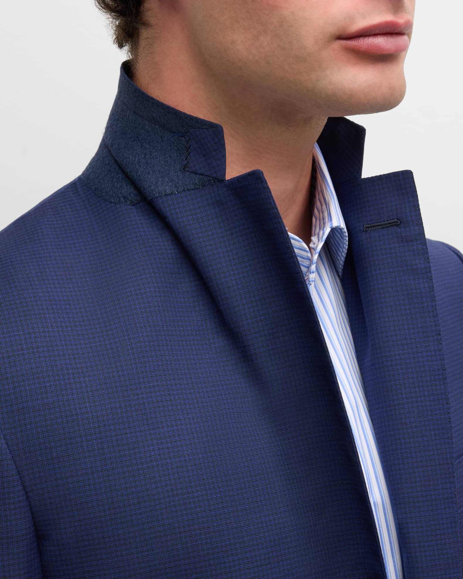 Brioni Men's Tonal Check Wool Suit | Neiman Marcus