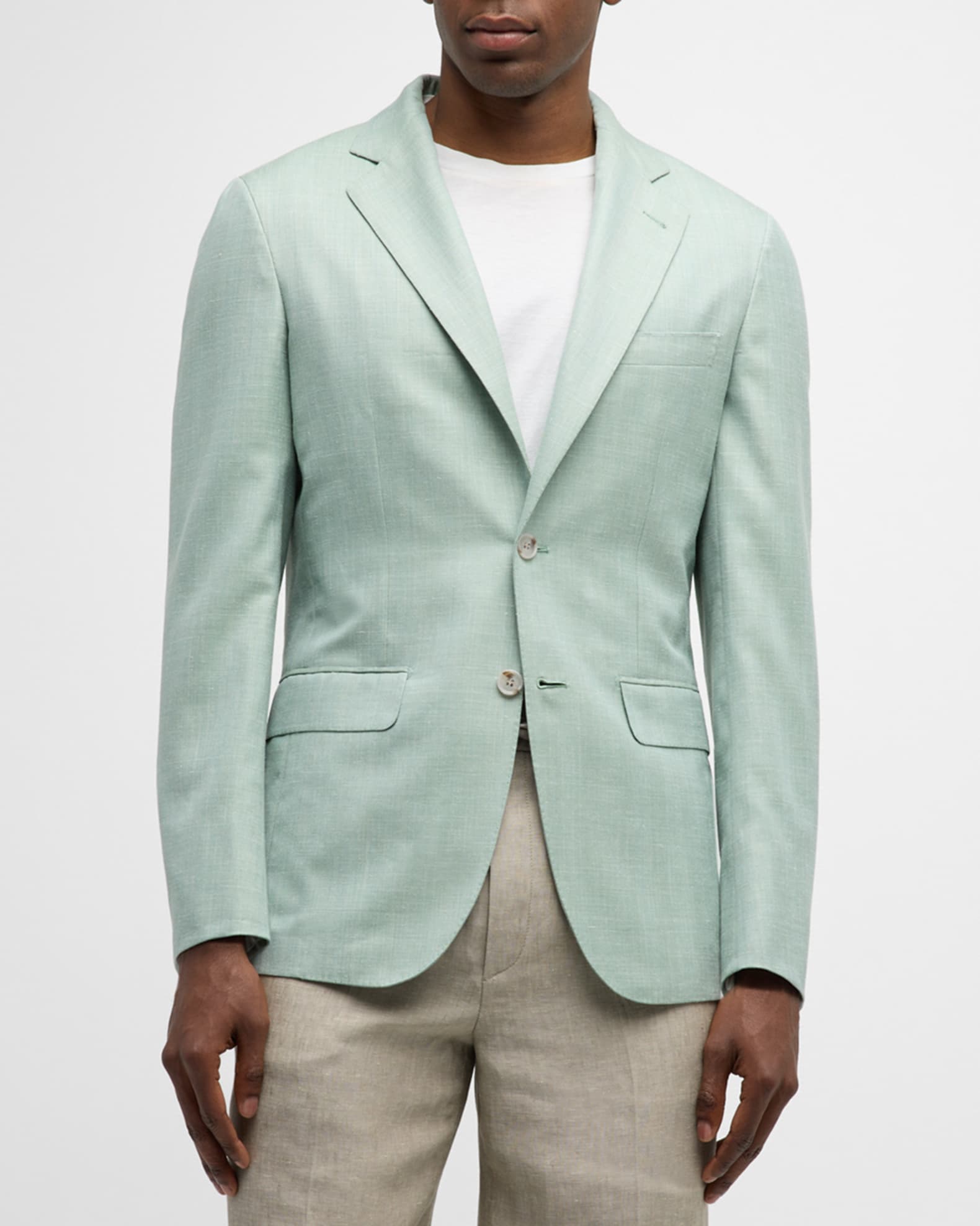Brioni Men's Herringbone Two-Button Sport Coat | Neiman Marcus